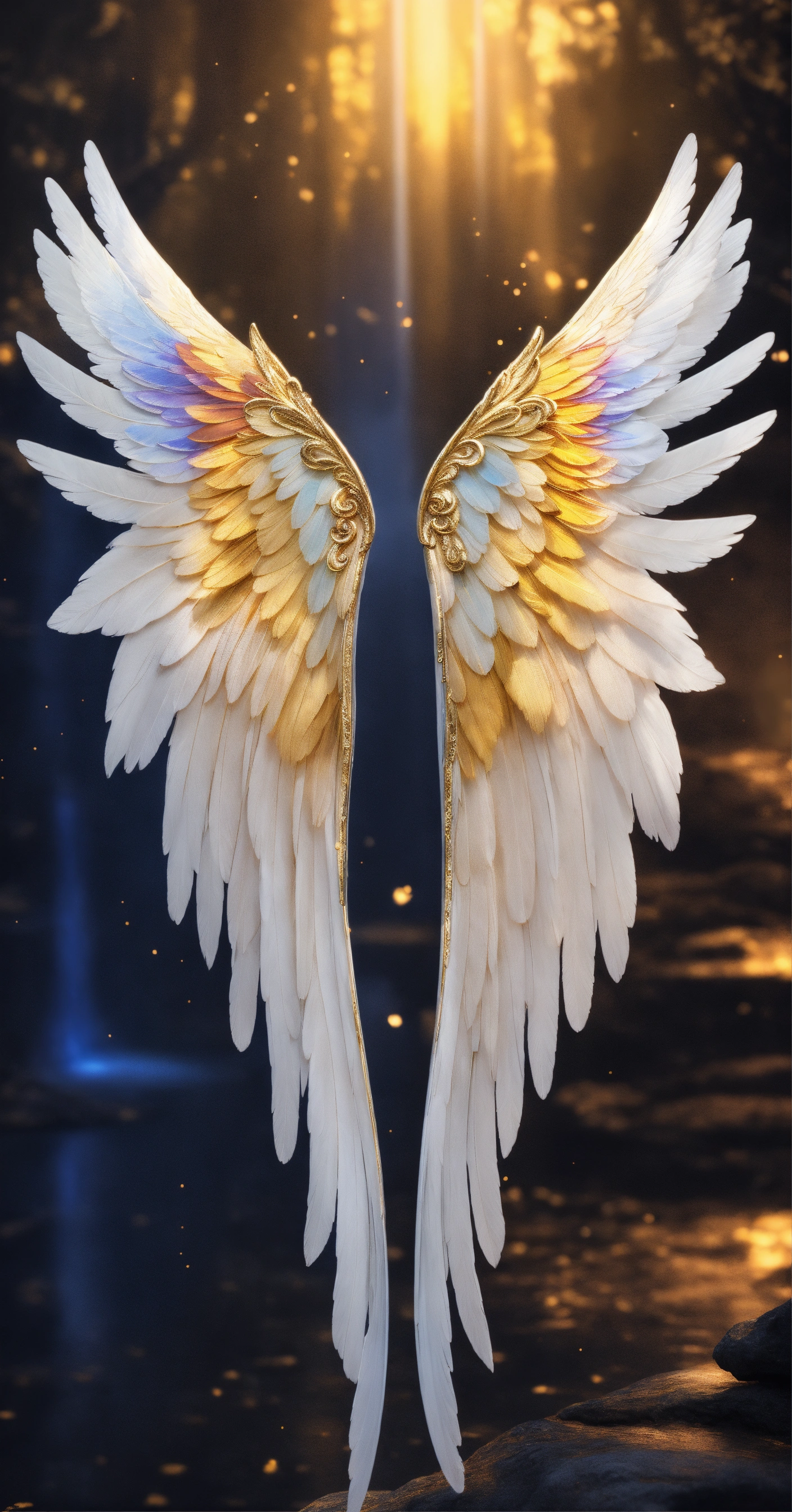 Lexica - Beautiful and perfect small angel wings in white, detailed and ...