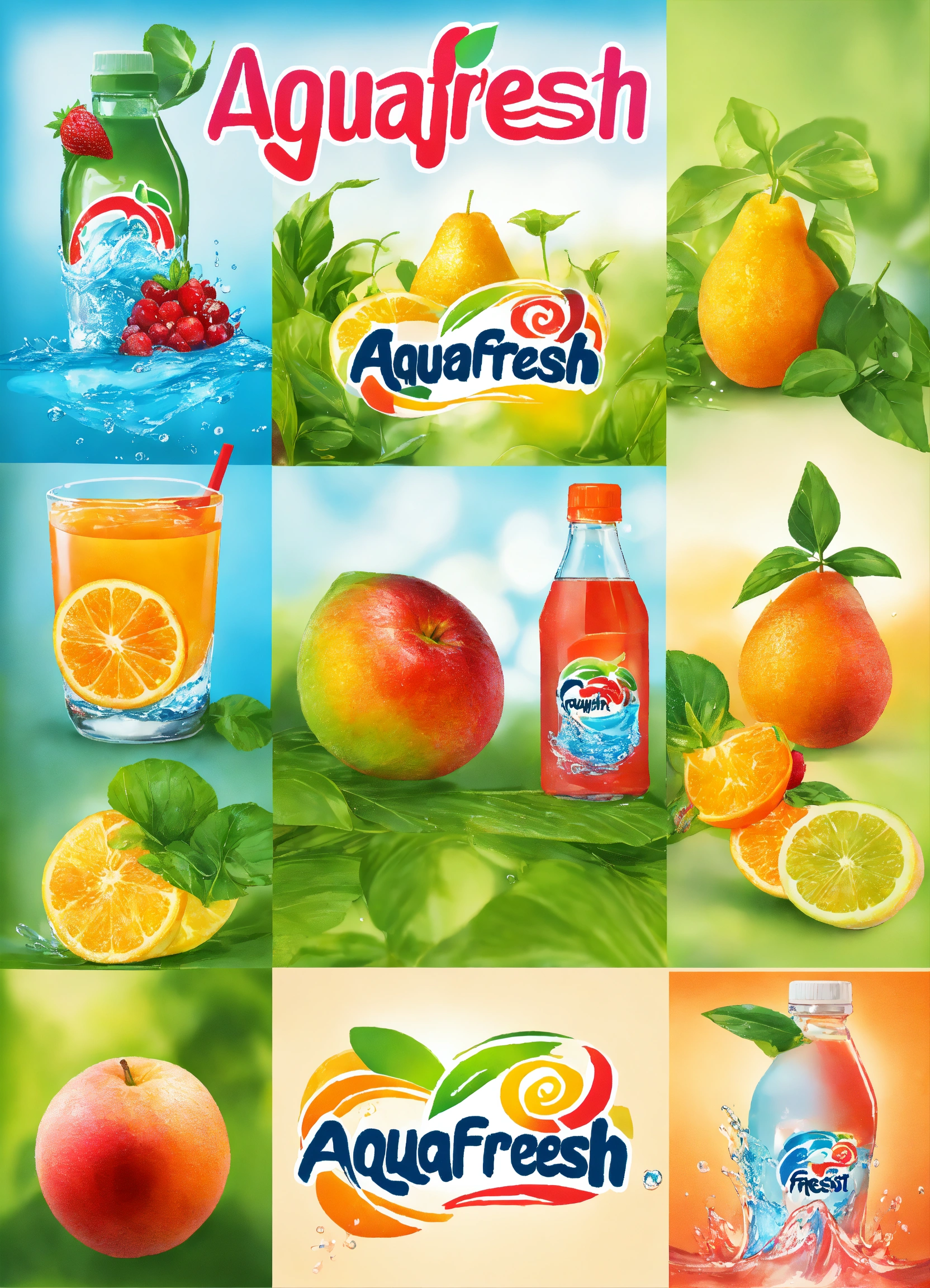 Lexica - Create Logo Company "AquaFresh" Subject Production of natural ...