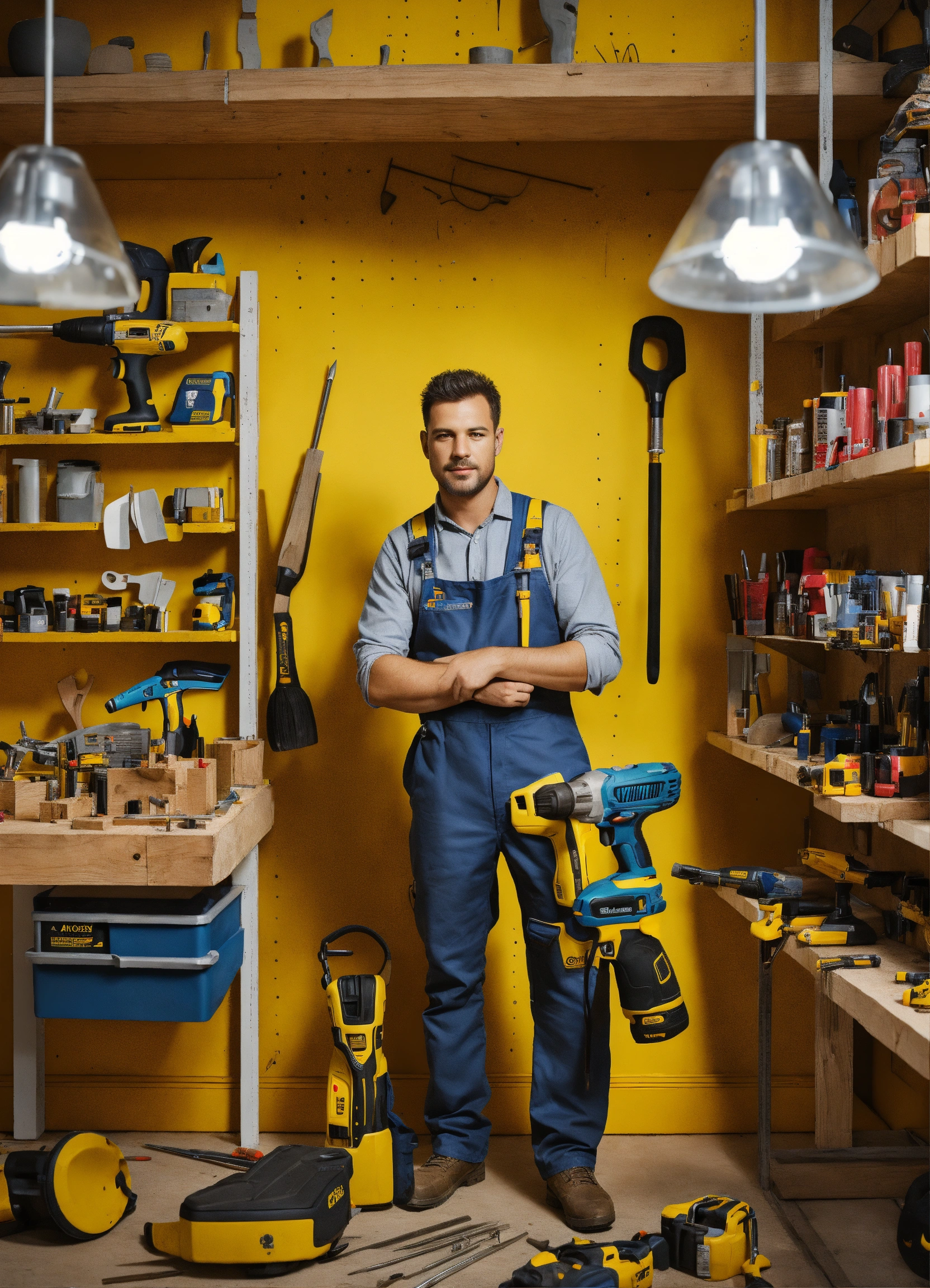 Lexica - DIY sales assistant in a DIY shop With tools and 3D art