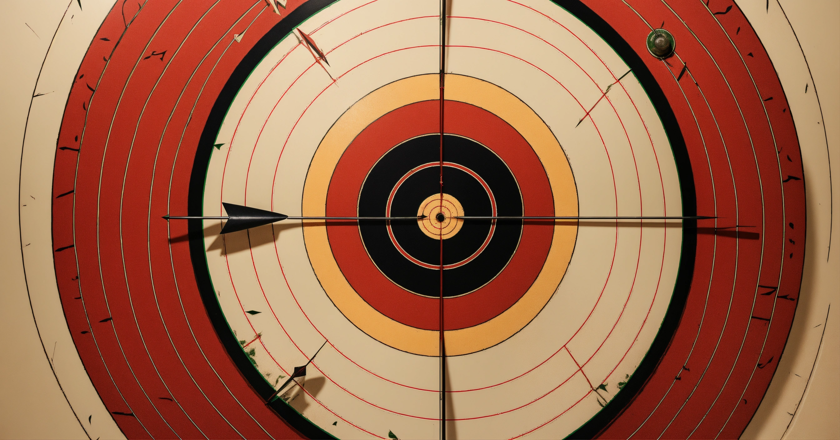 Lexica - Arrow landing inside the bullseye. Target side view. Just show ...