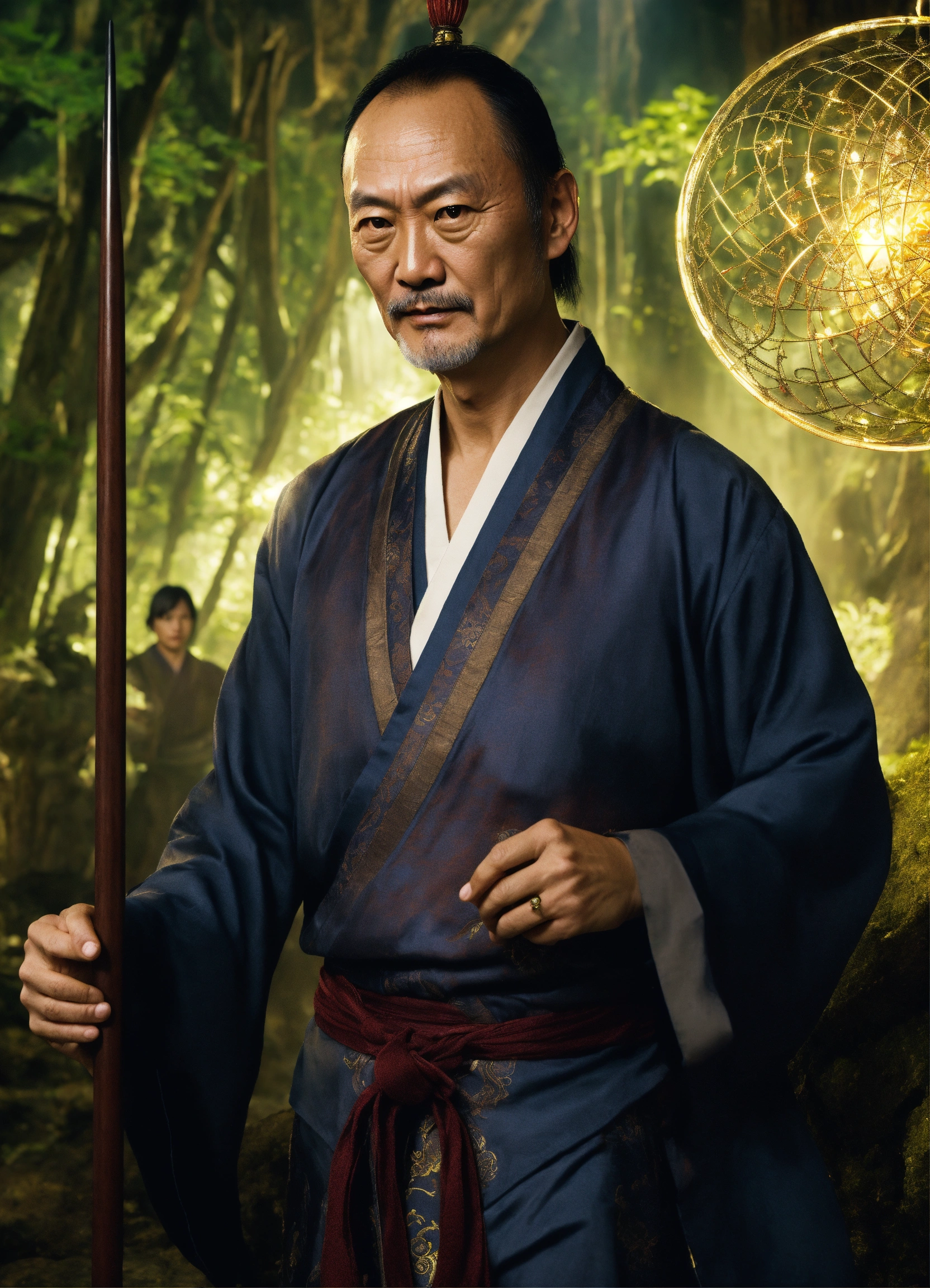 Lexica - Ken watanabe as a very powerful oriental Wizard for a fantasy rpg