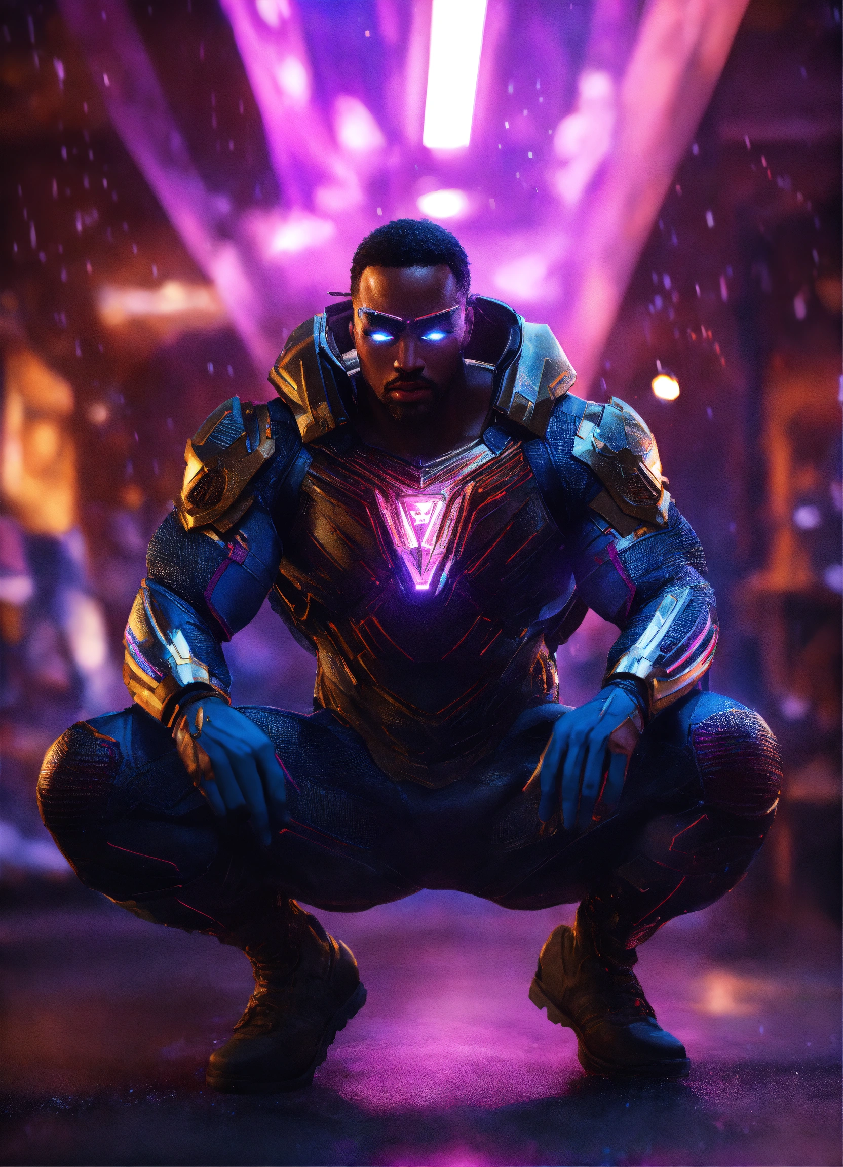 Lexica - An image that represents a full-bodied African purple & black ...