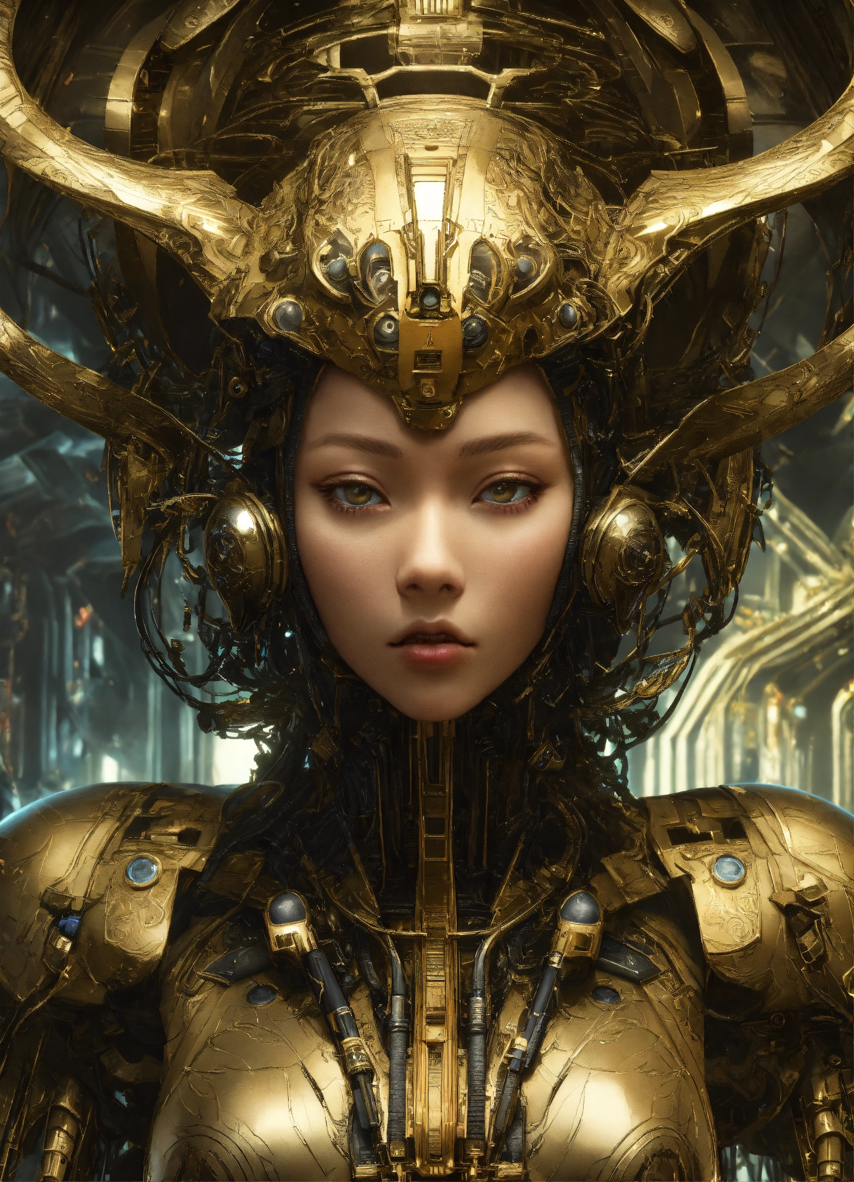 Lexica - Frontview 3D rendering of a alien in spaceship with cat ears ...