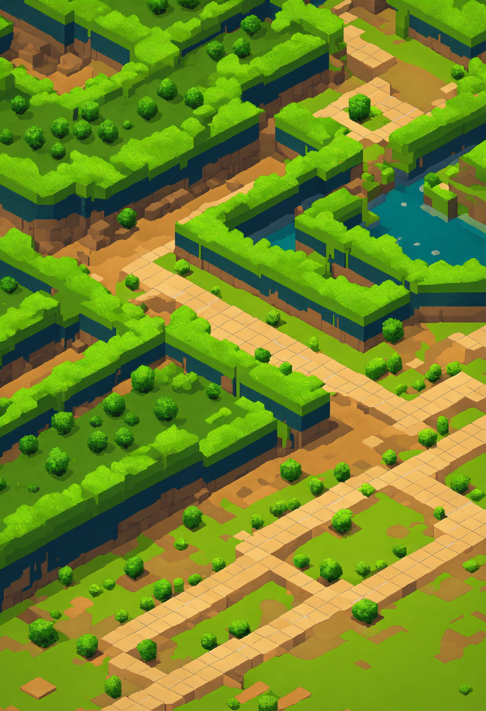 Lexica - Simple pixel 2d flat empty plain dirt grassy landscape from ...