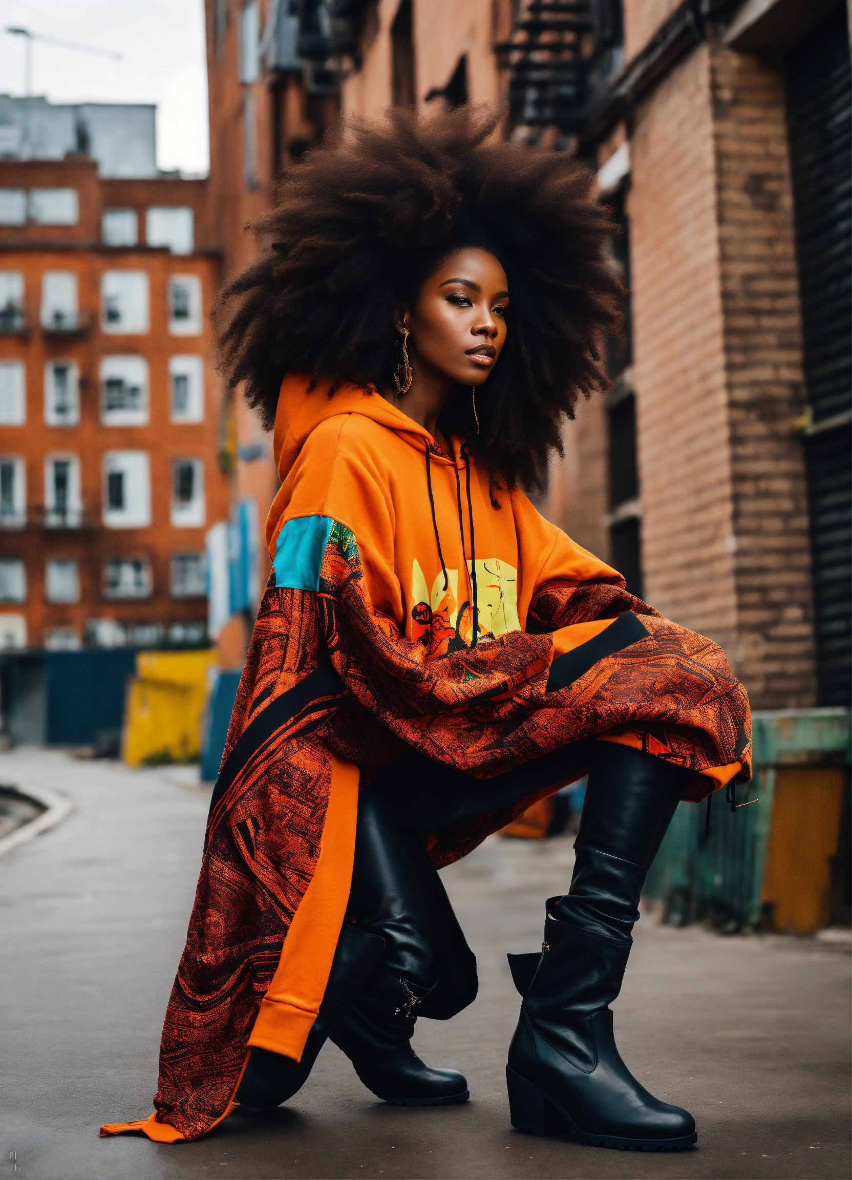 Lexica - Photograph an Afro-Caribbean woman model wearing knee-high ...