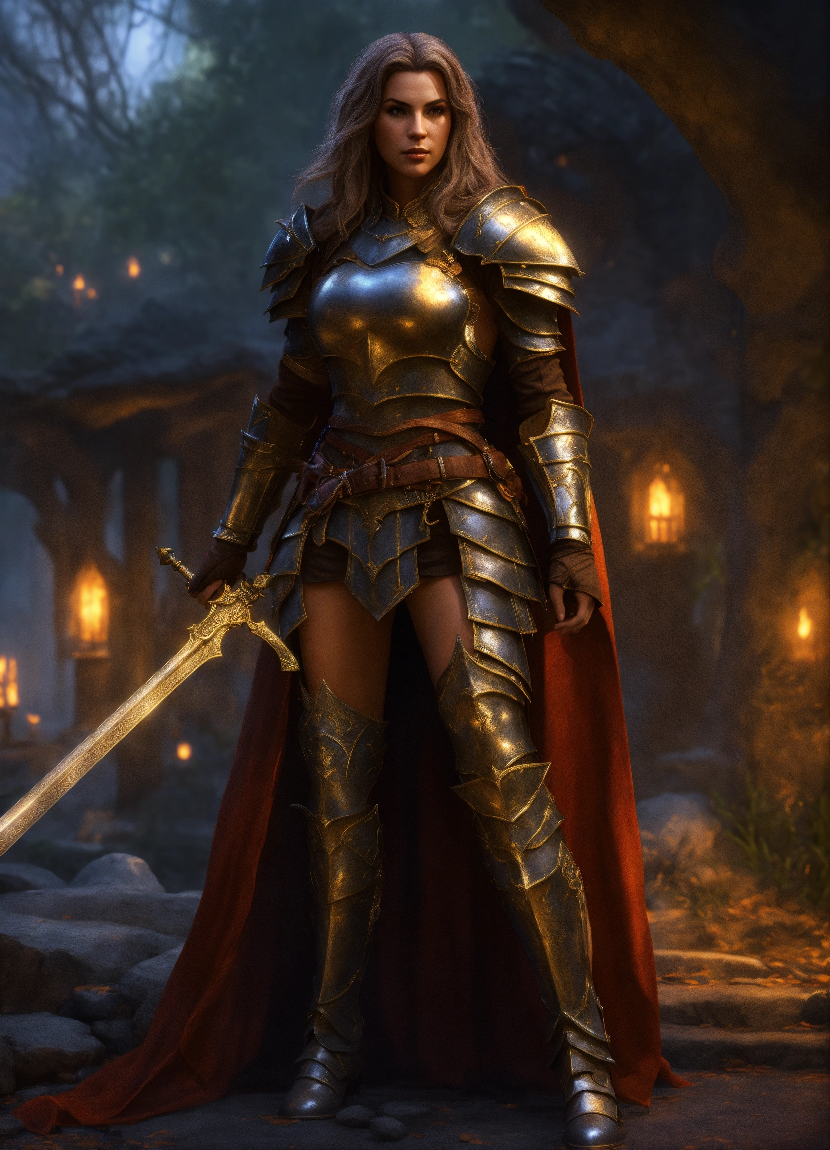 Lexica - Stunning female, brotherhood of shadows Dralkan knight by Jeff Easley Blender render, 8k.