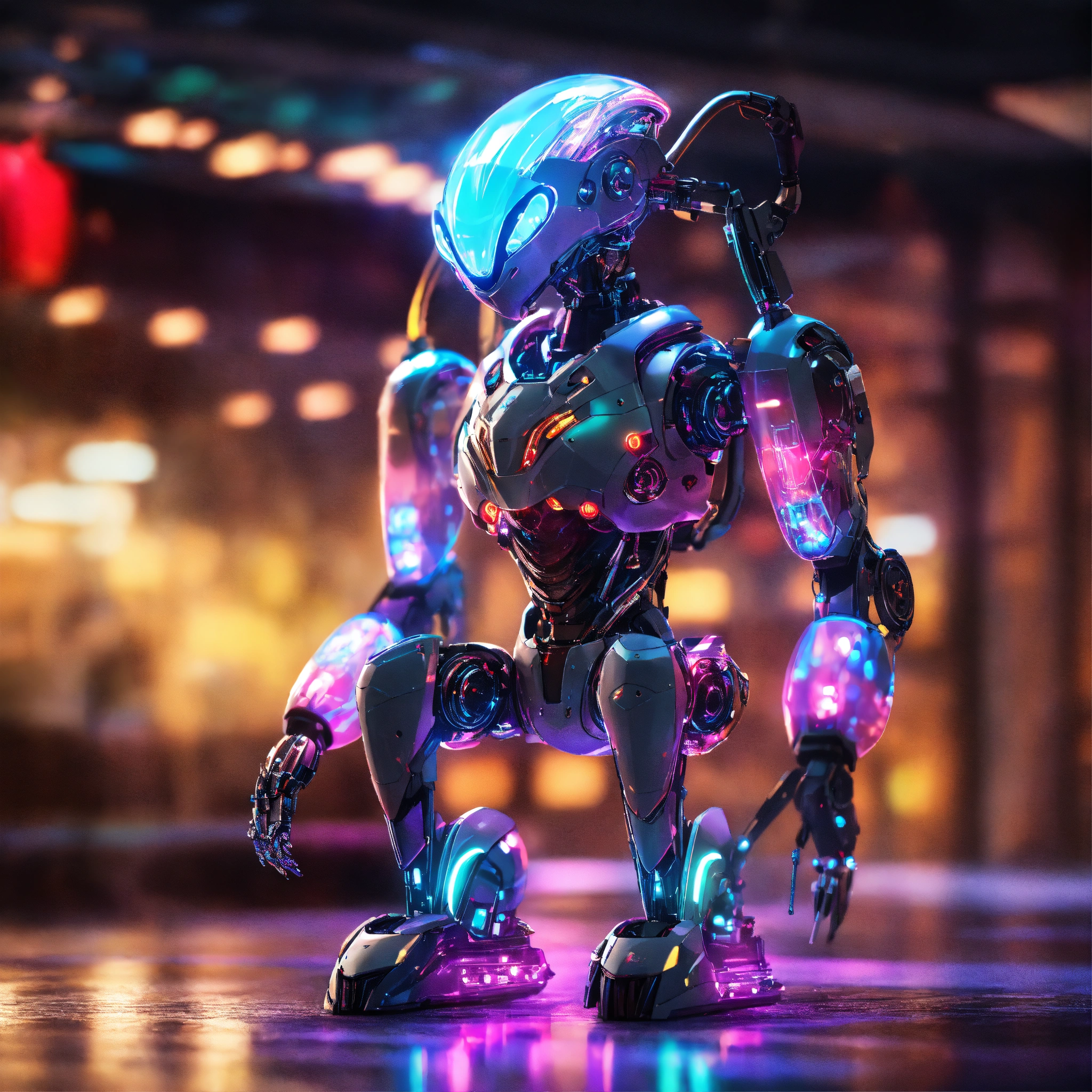 Lexica - Badass colorful translucent polycarbonate robot that looks ...