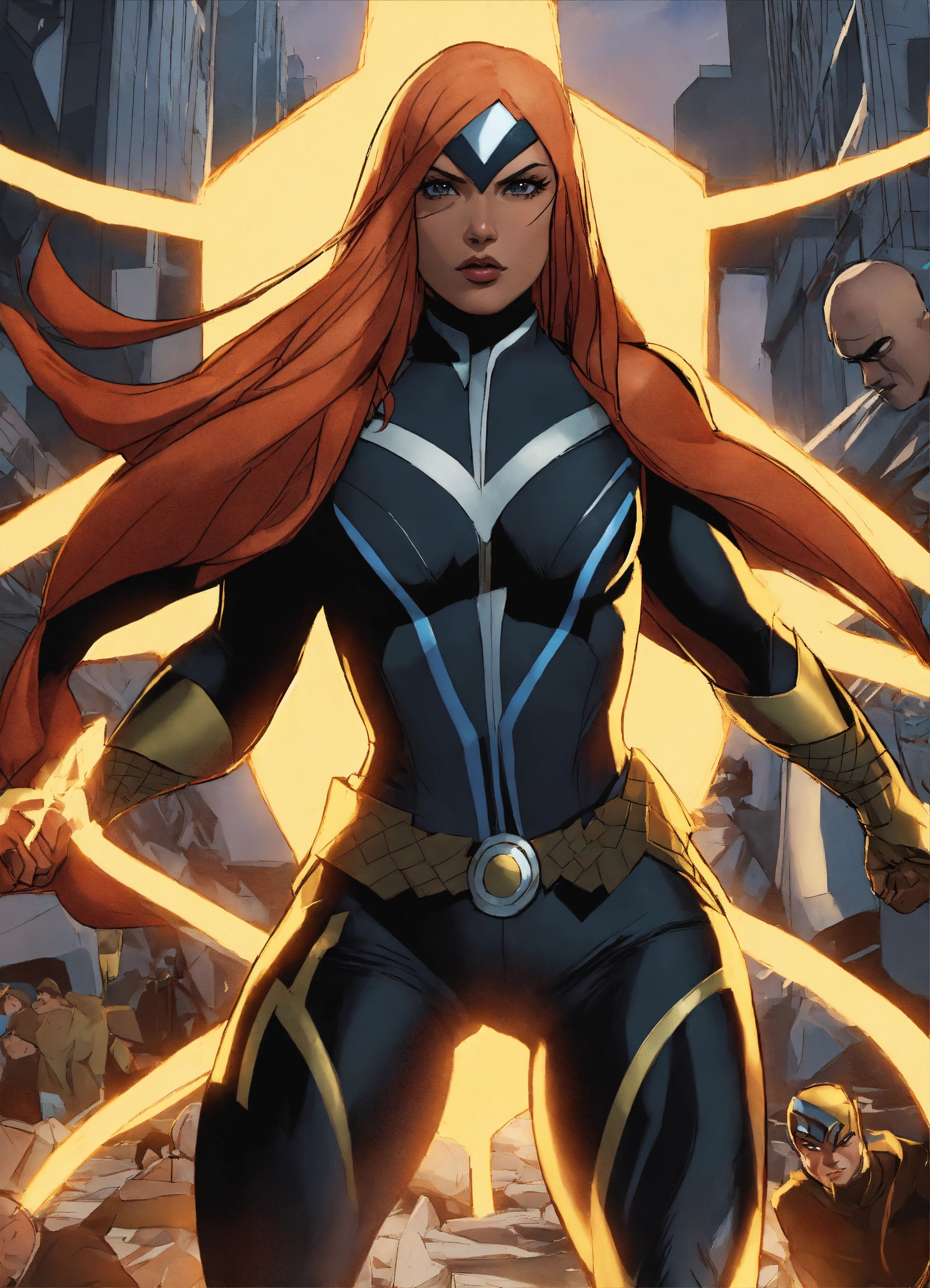 Lexica - Marvel Auran girl from inhumans tv show animated in action ...
