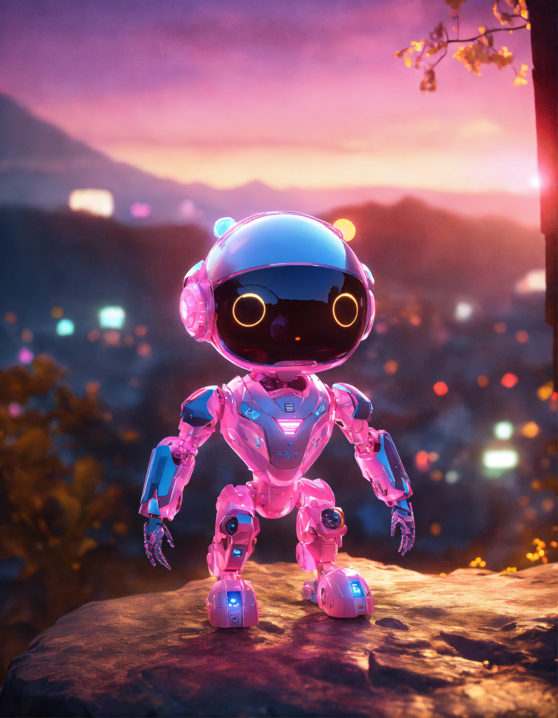 Lexica - An adorable translucent polycarbonate robot that looks like an ...