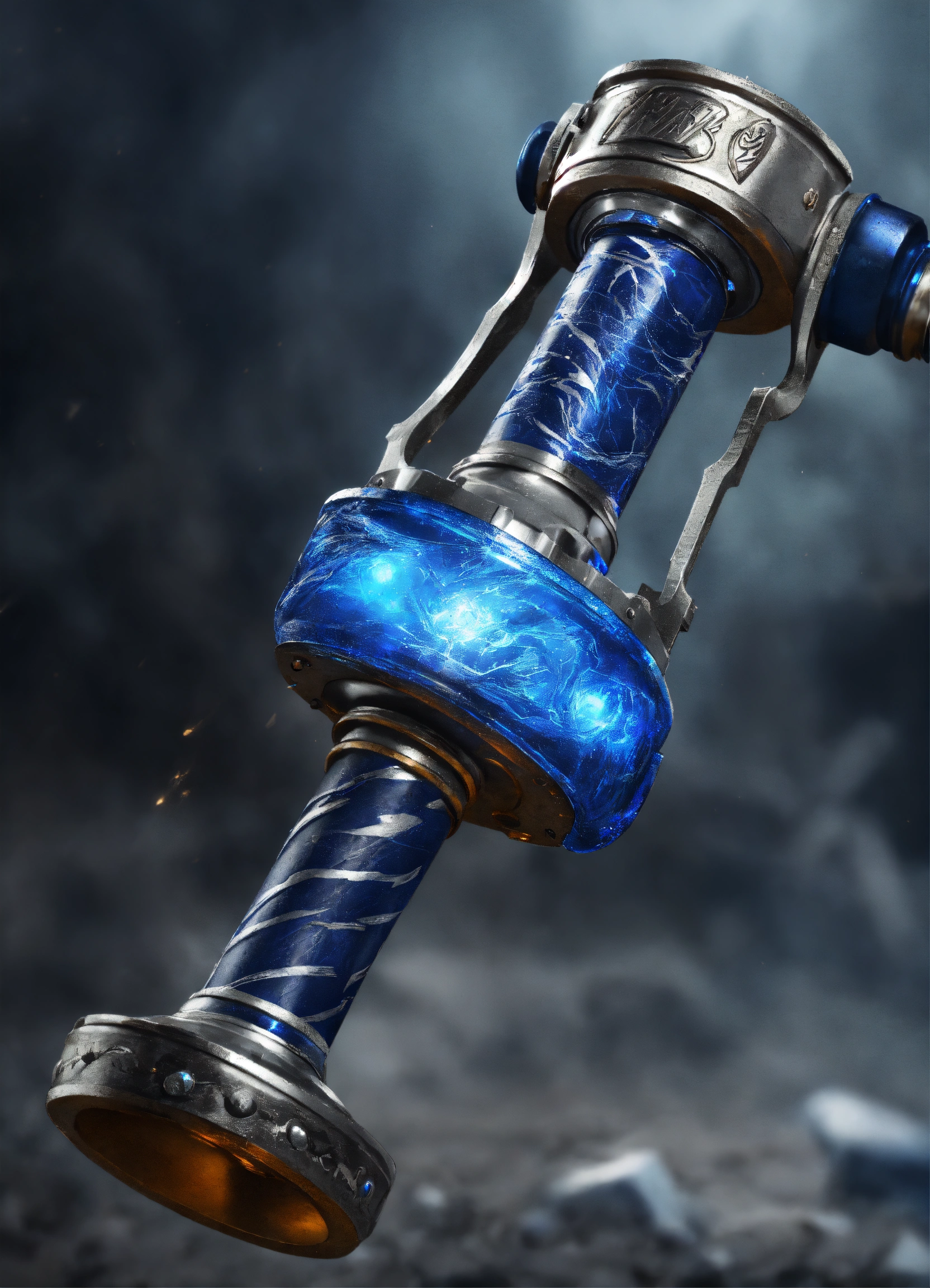 Lexica - Lightning sledgehammer , Weapon , sapphire and Silver , extra ...