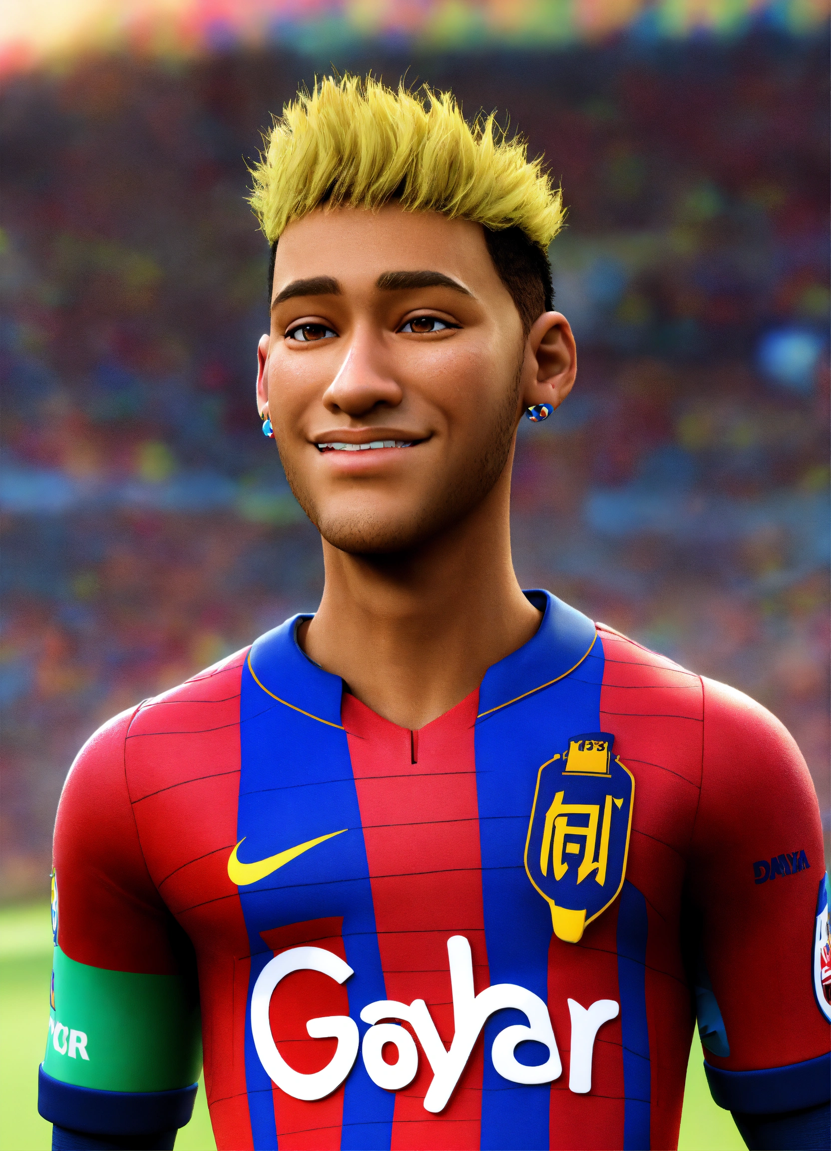 Lexica - Neymar 3d character cartoon disney pixar render