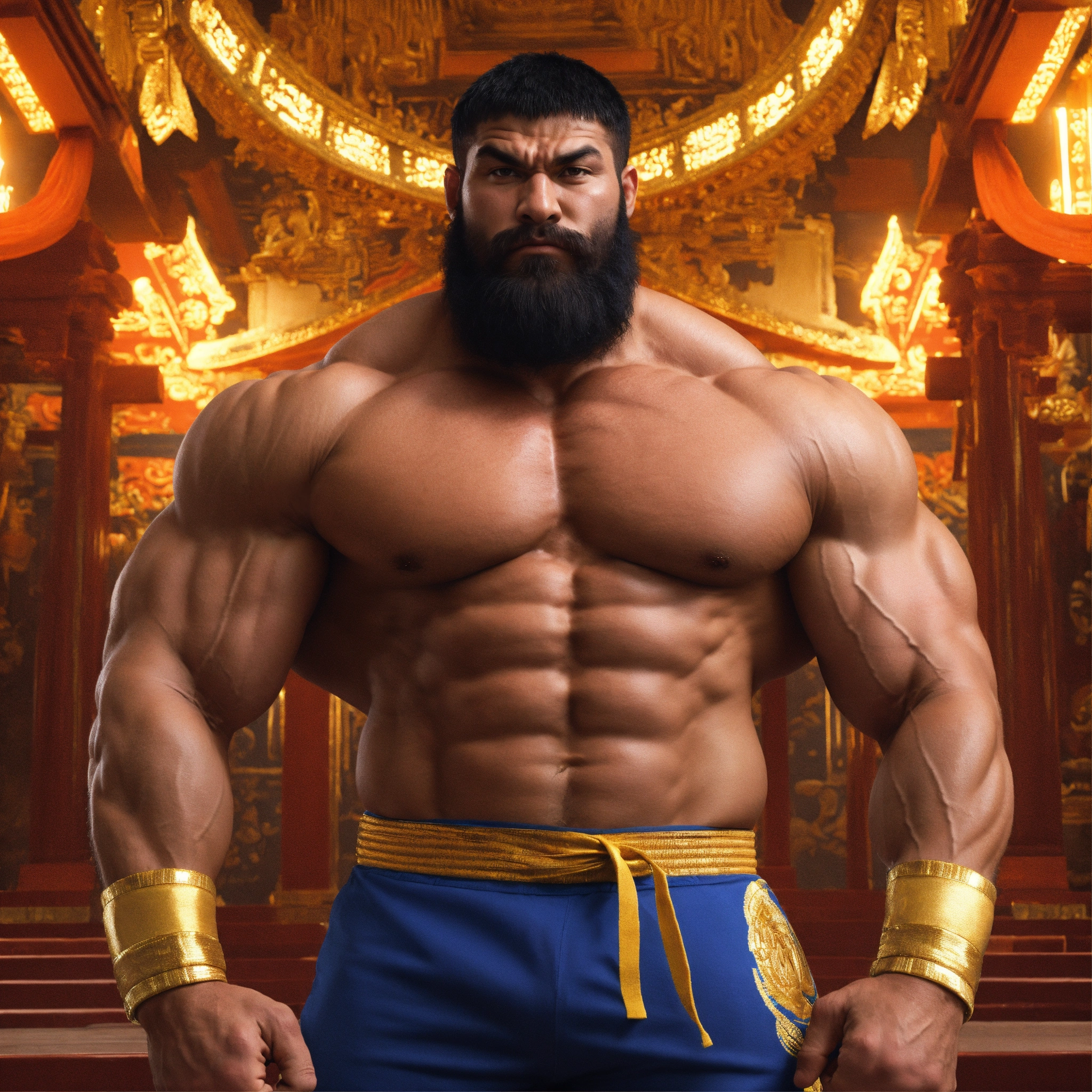 Lexica - 30-year-old hairy man with big muscles, Kano from Street ...