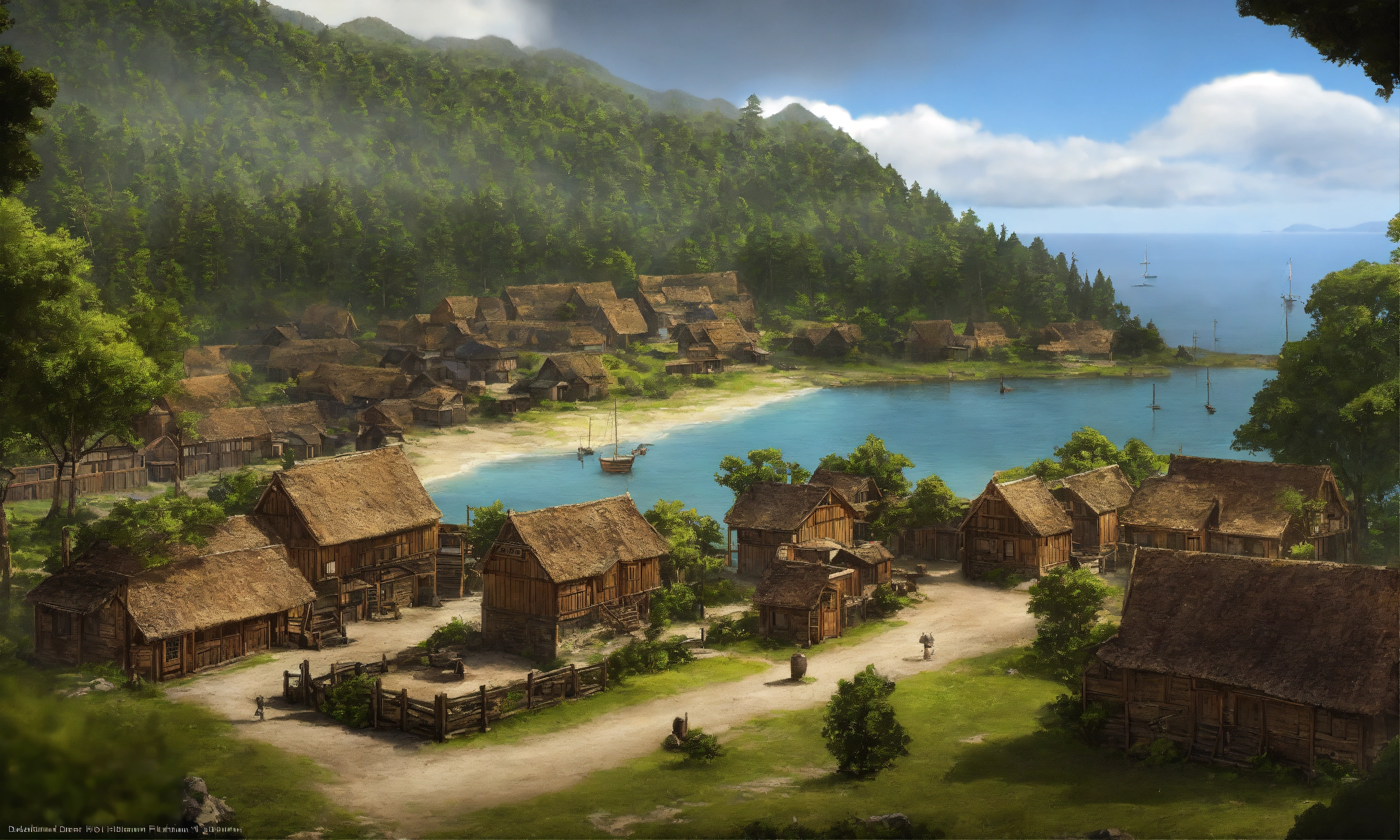 Lexica - Streetmap of coastal Colonial fortified frontier hamlet pine ...