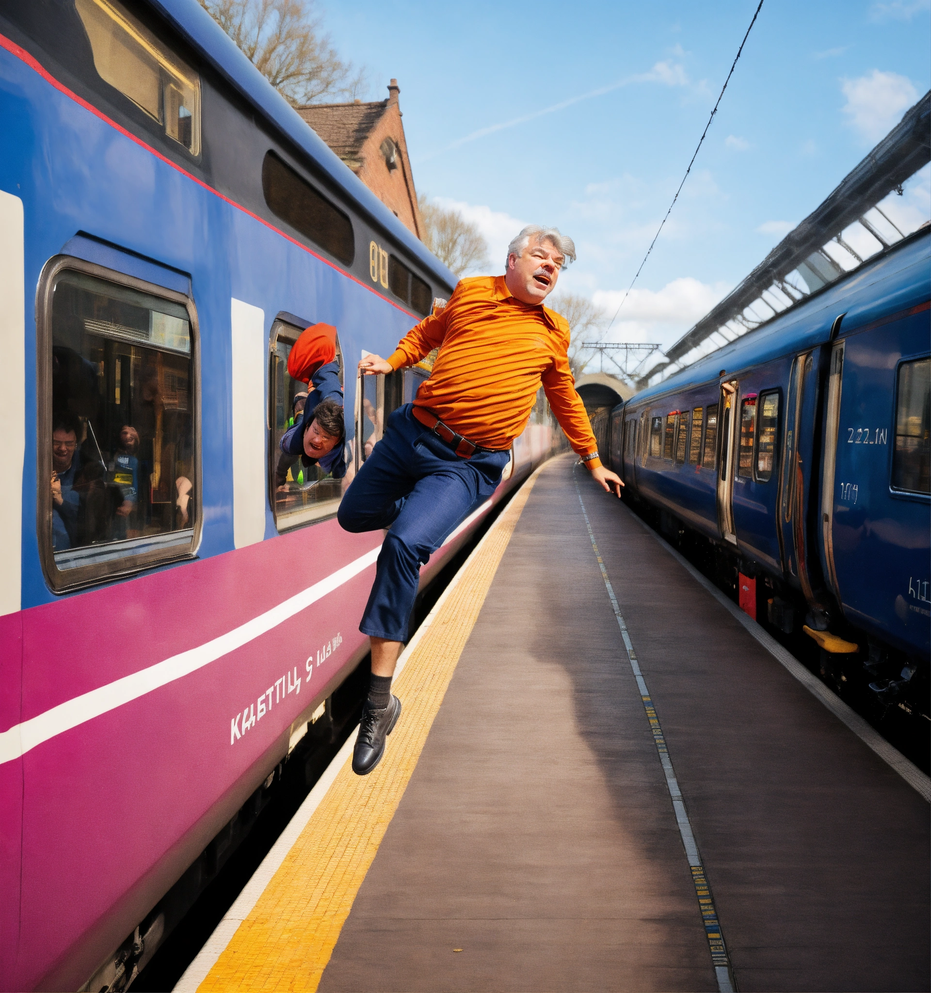 Lexica - Matthew Kelly falling off a train