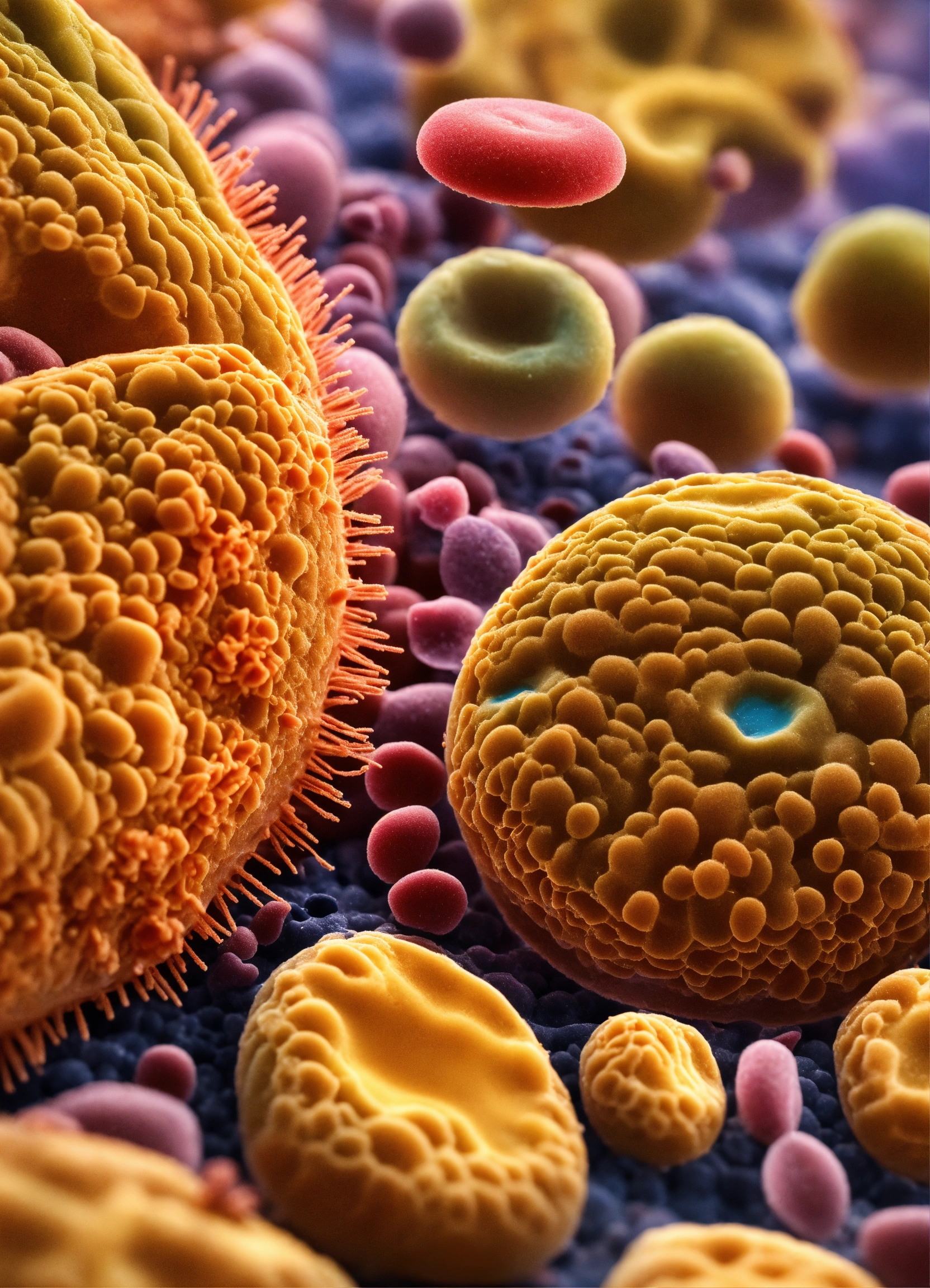 Lexica - Realistic photo of adherent eukaryotic cells seen through a ...