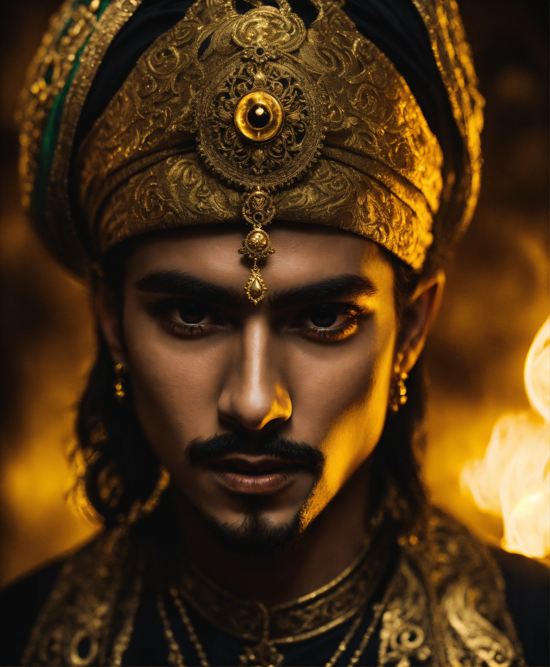 Lexica - Dark, mysterious and dramatic headshot of a young handsome ...