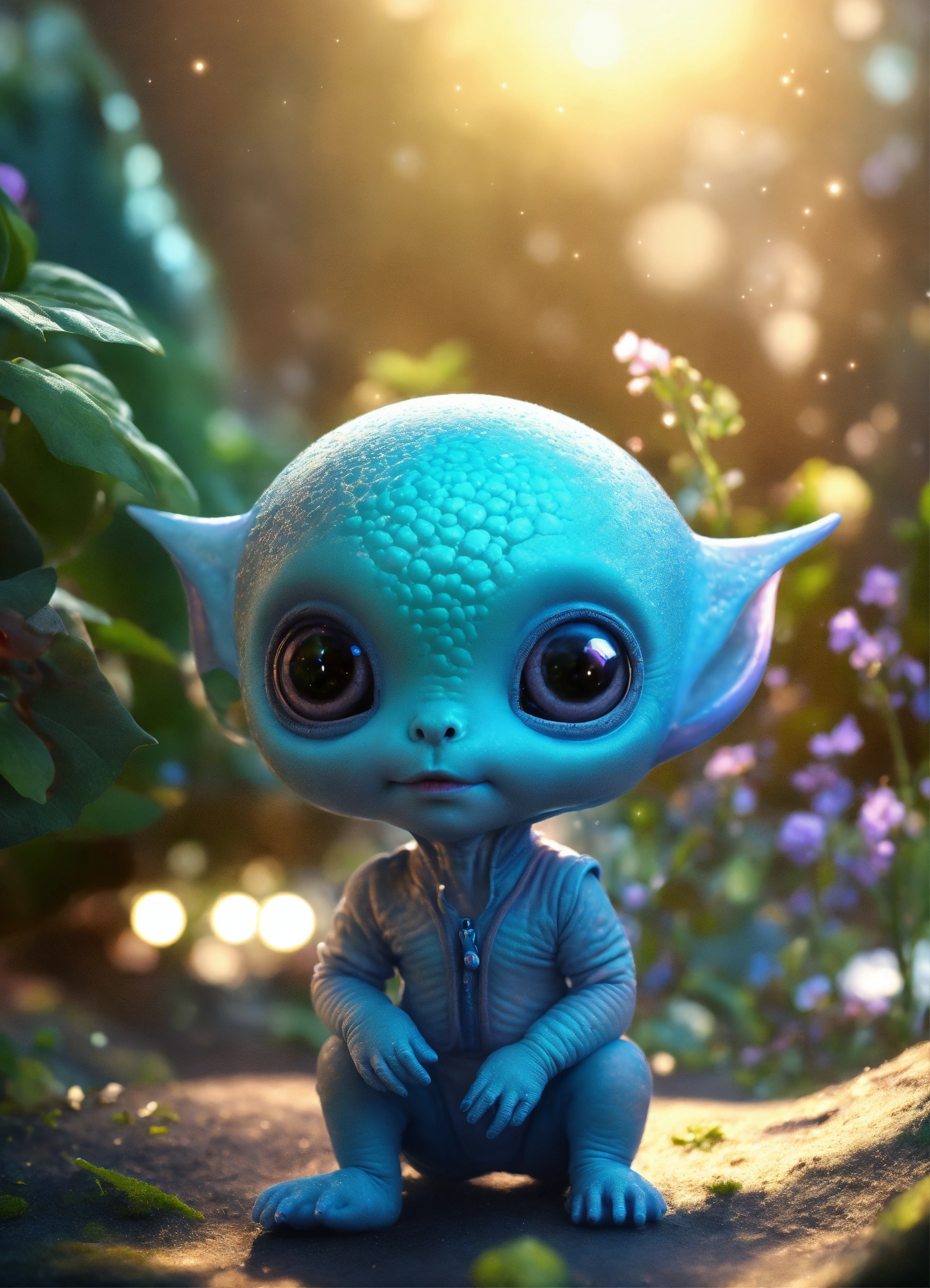 Lexica - Cute and adorable alien baby, fantasy, dreamlike, surrealism ...