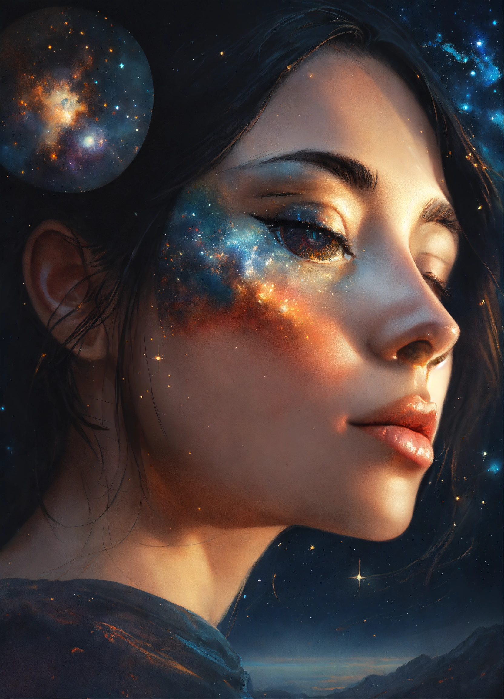 Lexica - The eye looks across a universe full of stars, galaxies and ...