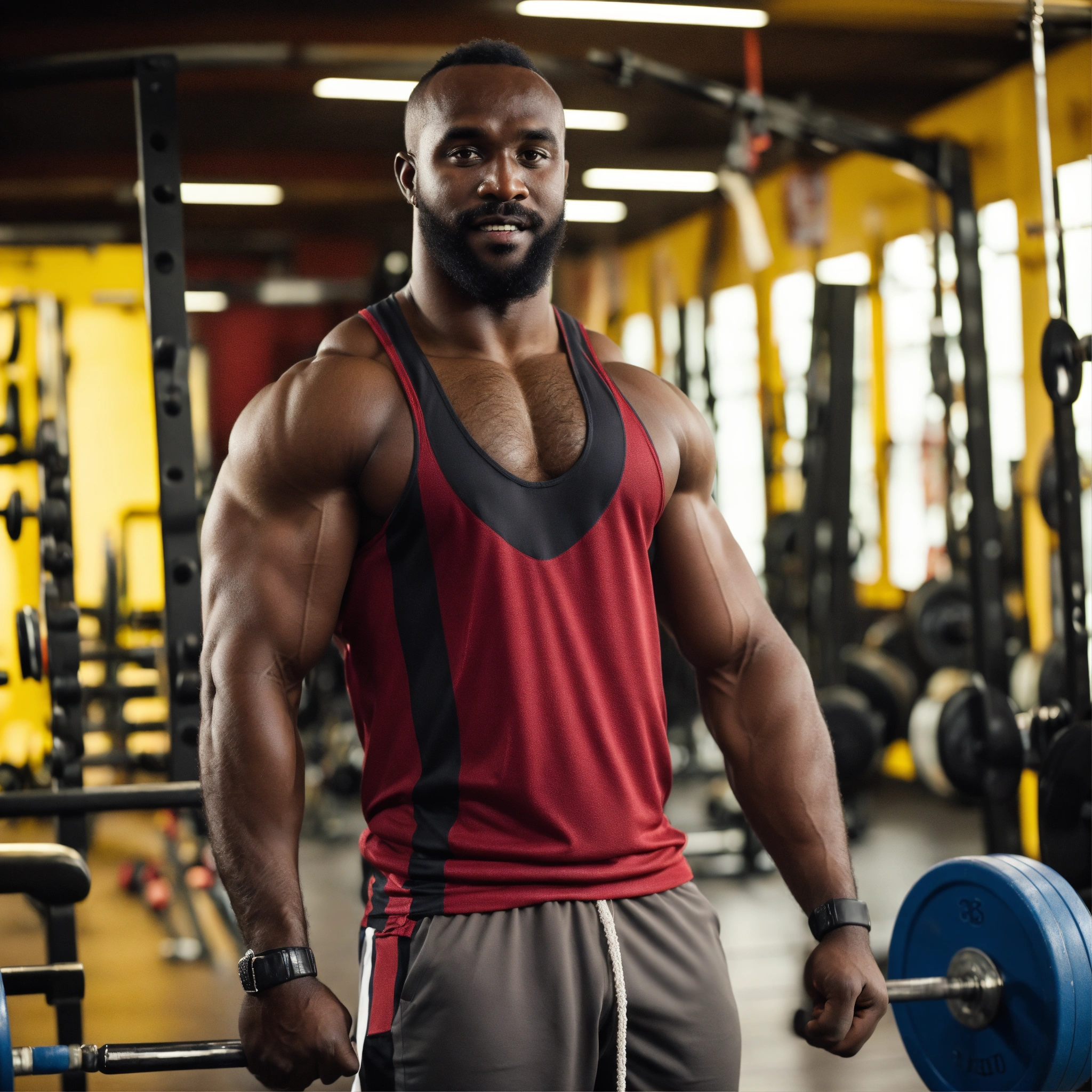 Lexica - 30-year-old hairy Kenyan man with big muscles, big bodybuilder ...