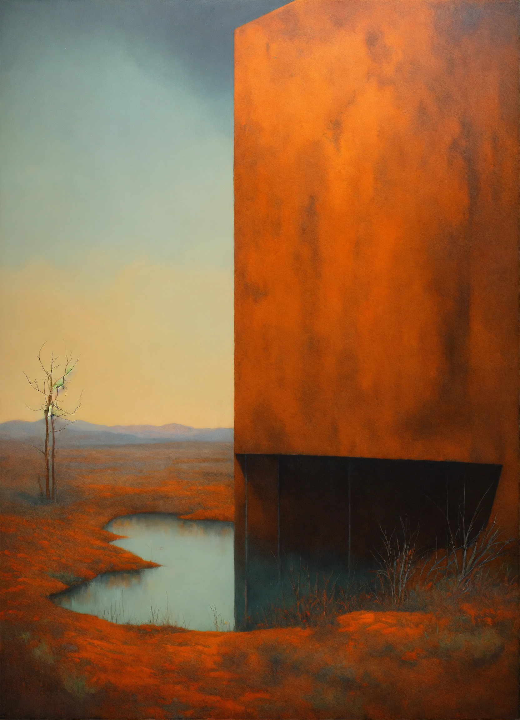 Lexica - Surrealist and minimalist oil painting of the whisper of ...