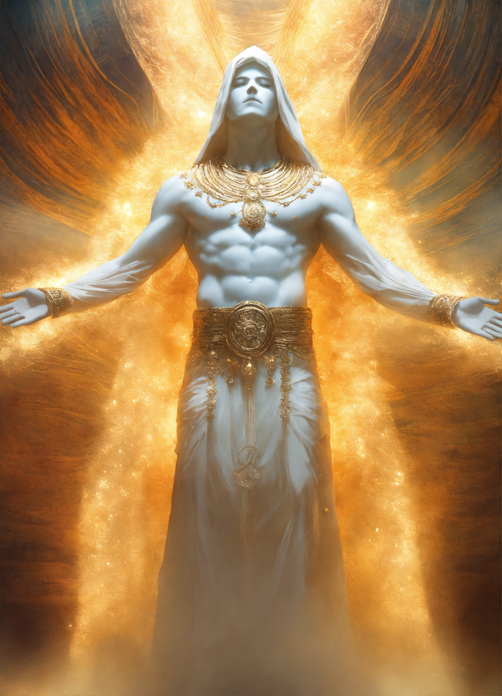 Lexica - Captivating design, spirit man ascend, The spirit being's arms ...