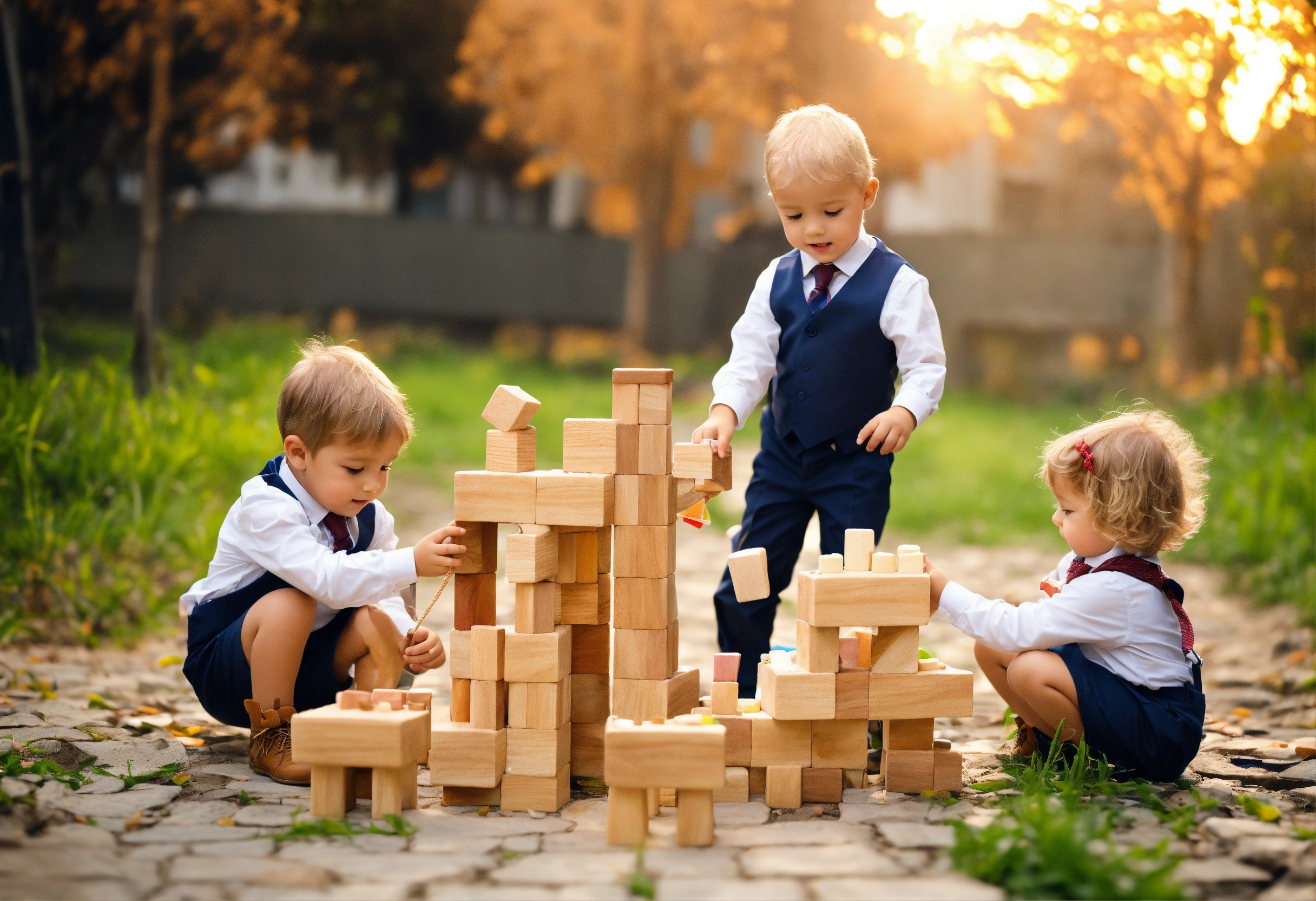 Lexica - Please generate a picture of a few little real life kids ...