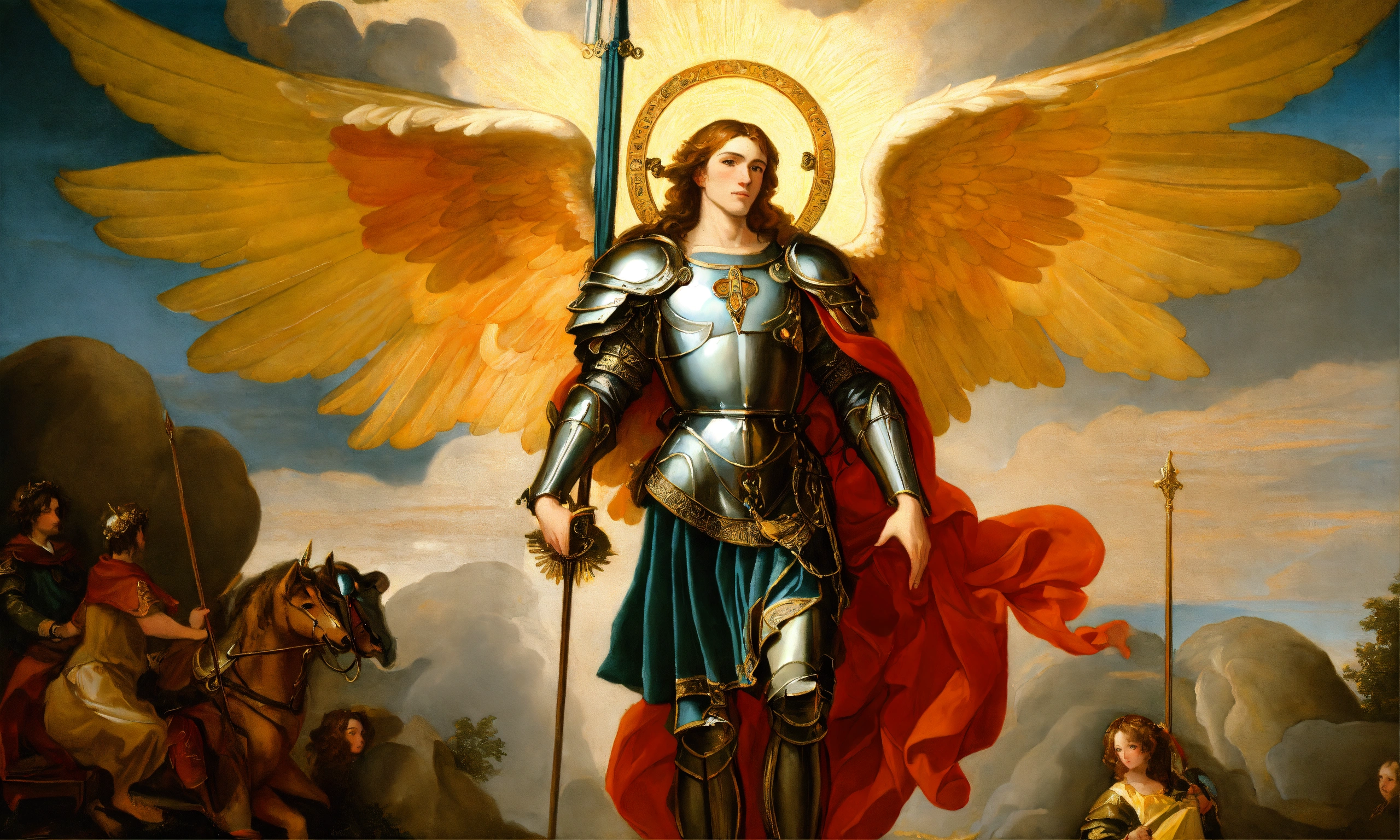 Lexica - Renaissance oil painting portrait of arch angel saint michael ...