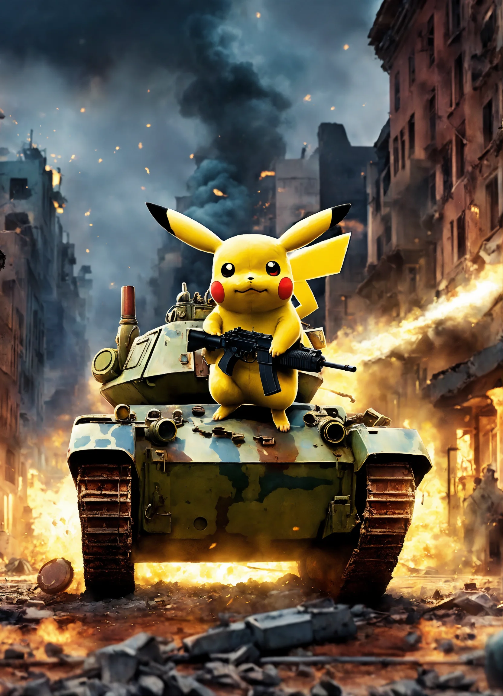 Lexica - Pikachu used in a war