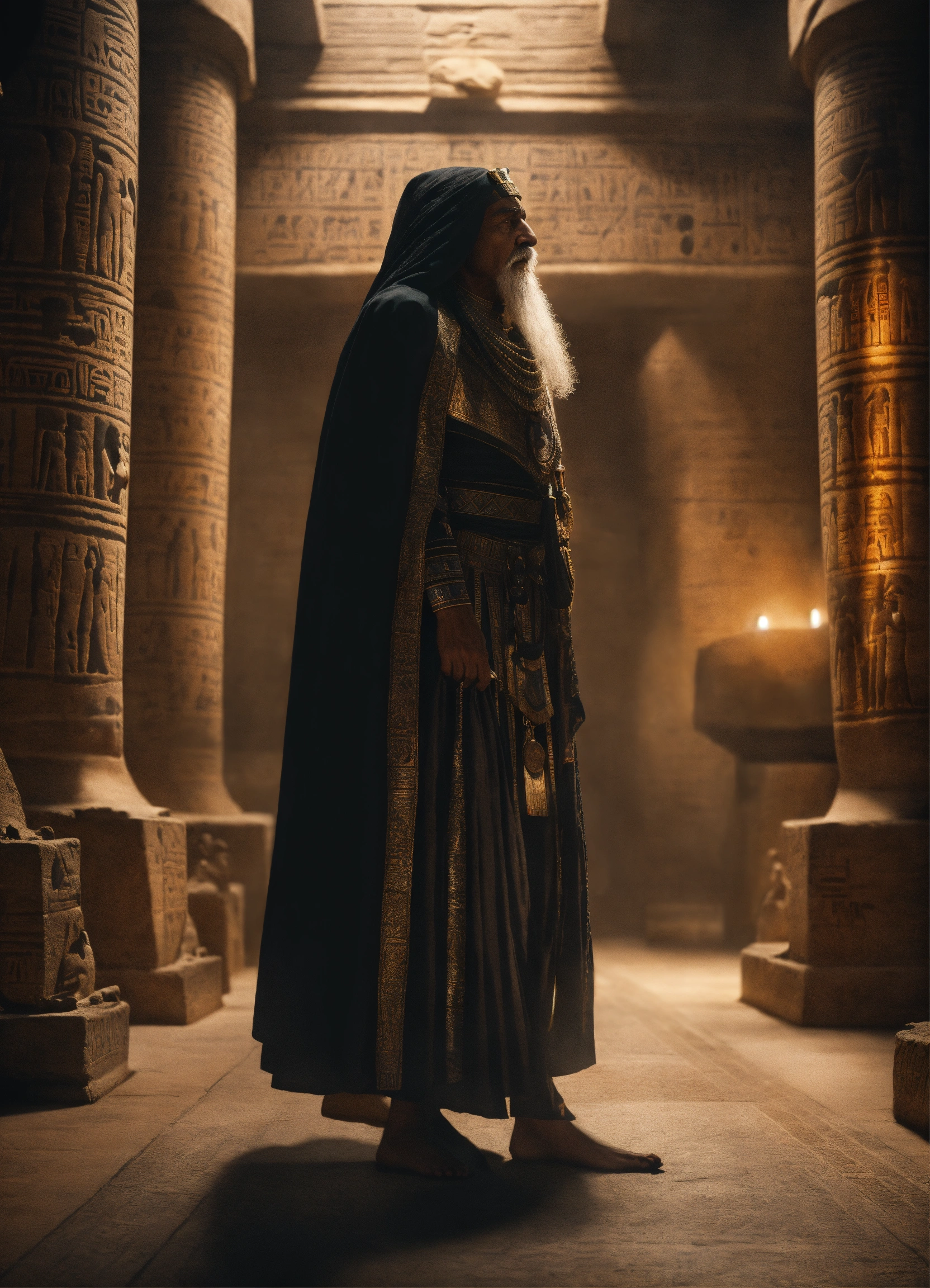 Lexica - An epic fantasy scene in ancient Egypt featuring an old ...