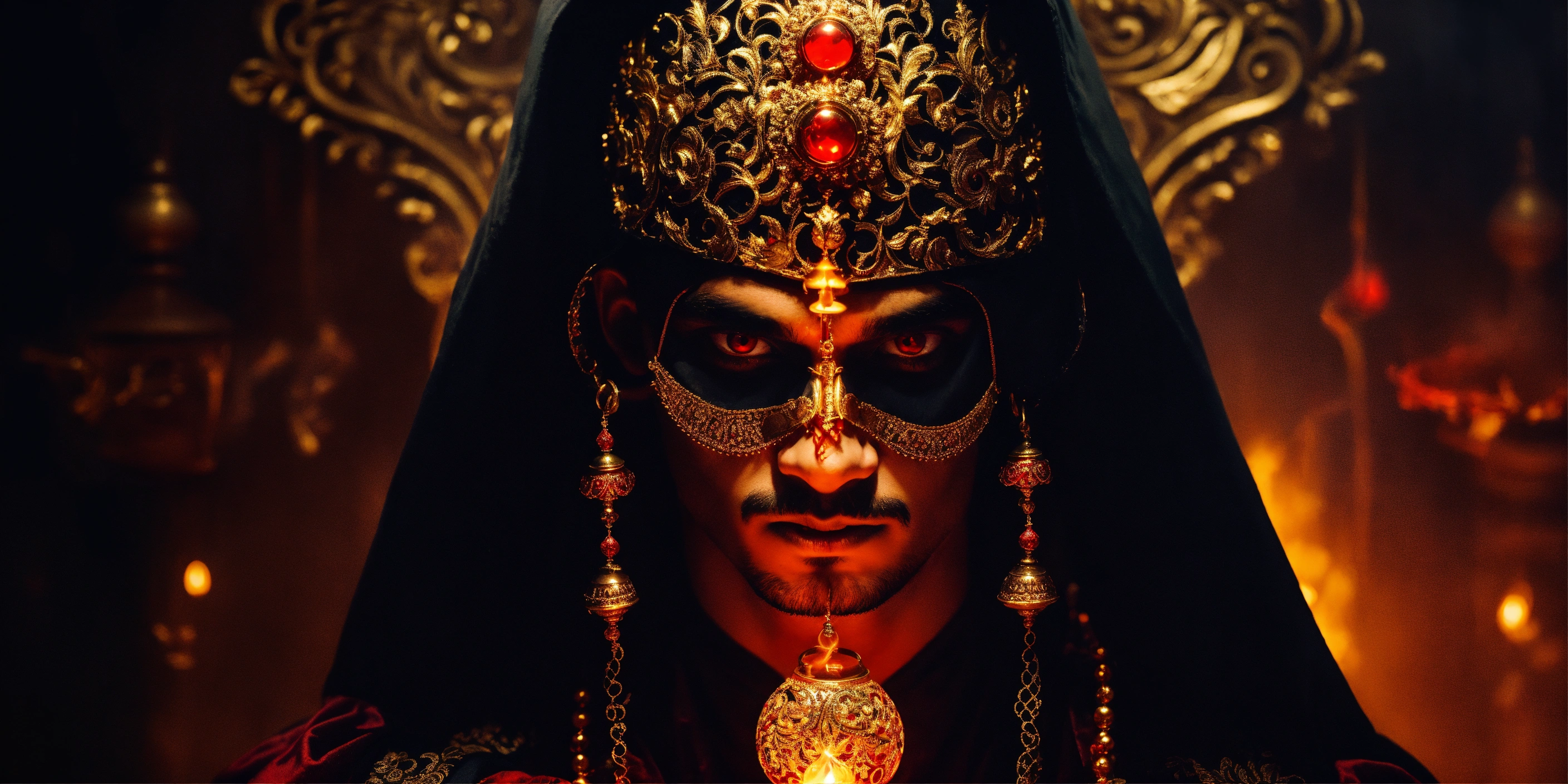 Lexica - Sinister and dramatic picture of a young handsome South Asian ...
