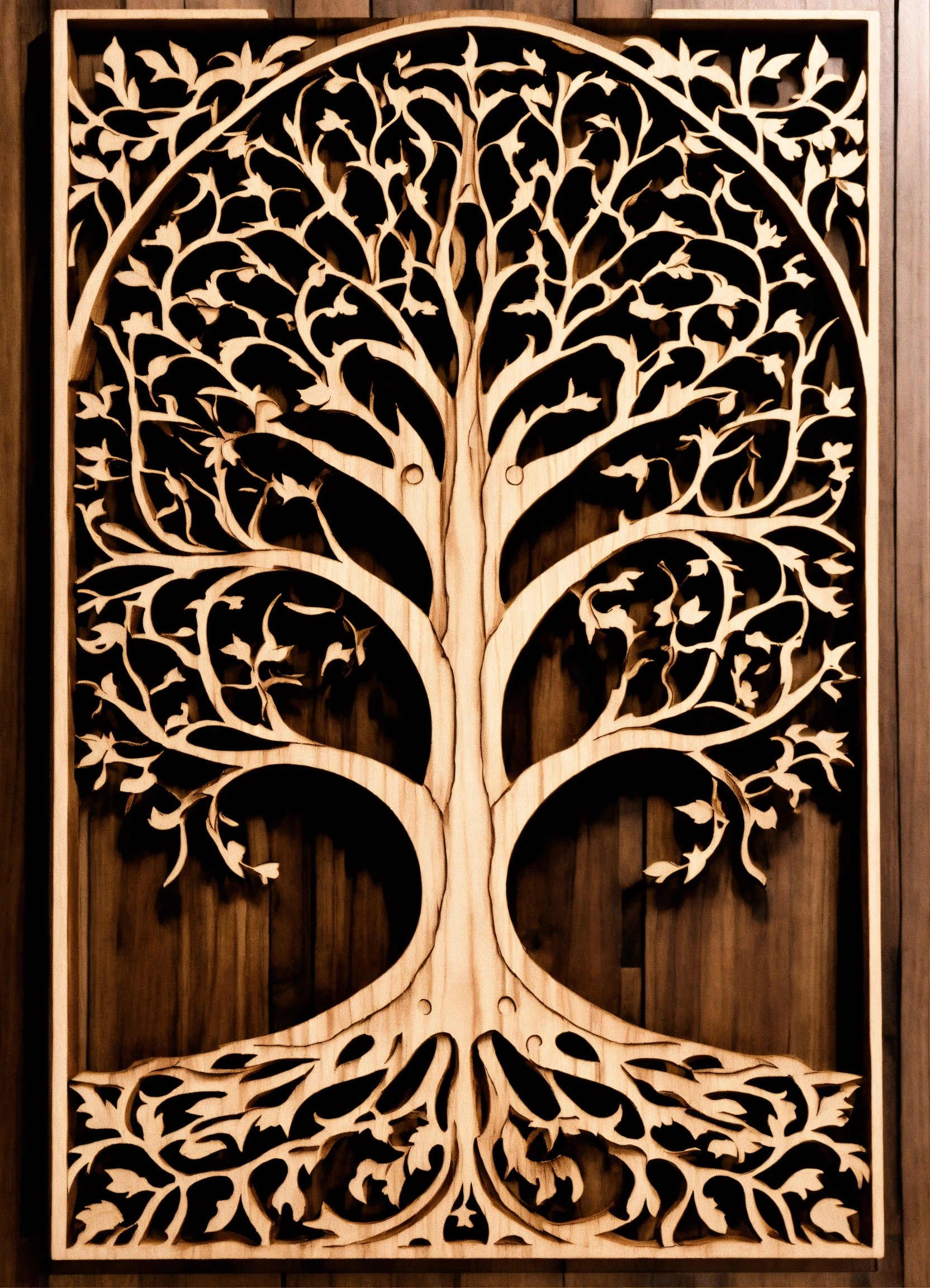 Lexica - Tree of life / black and white/ simple / walnut tree/ cnc ...