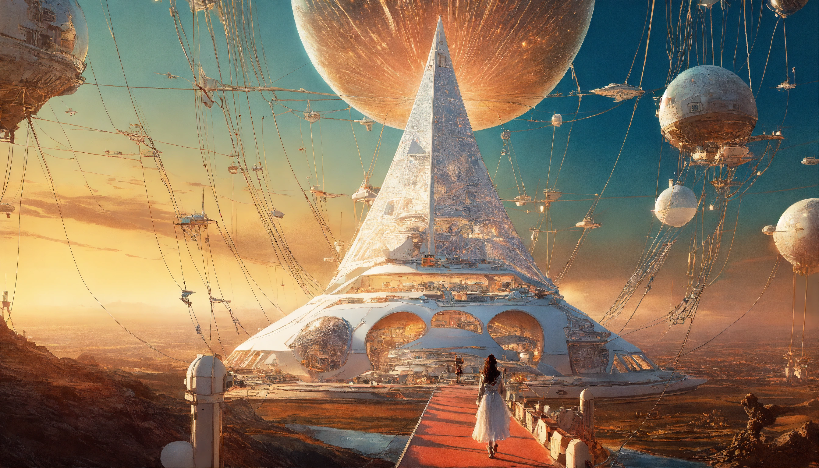 Lexica - Large landscape Photography, a large futuristic white ...