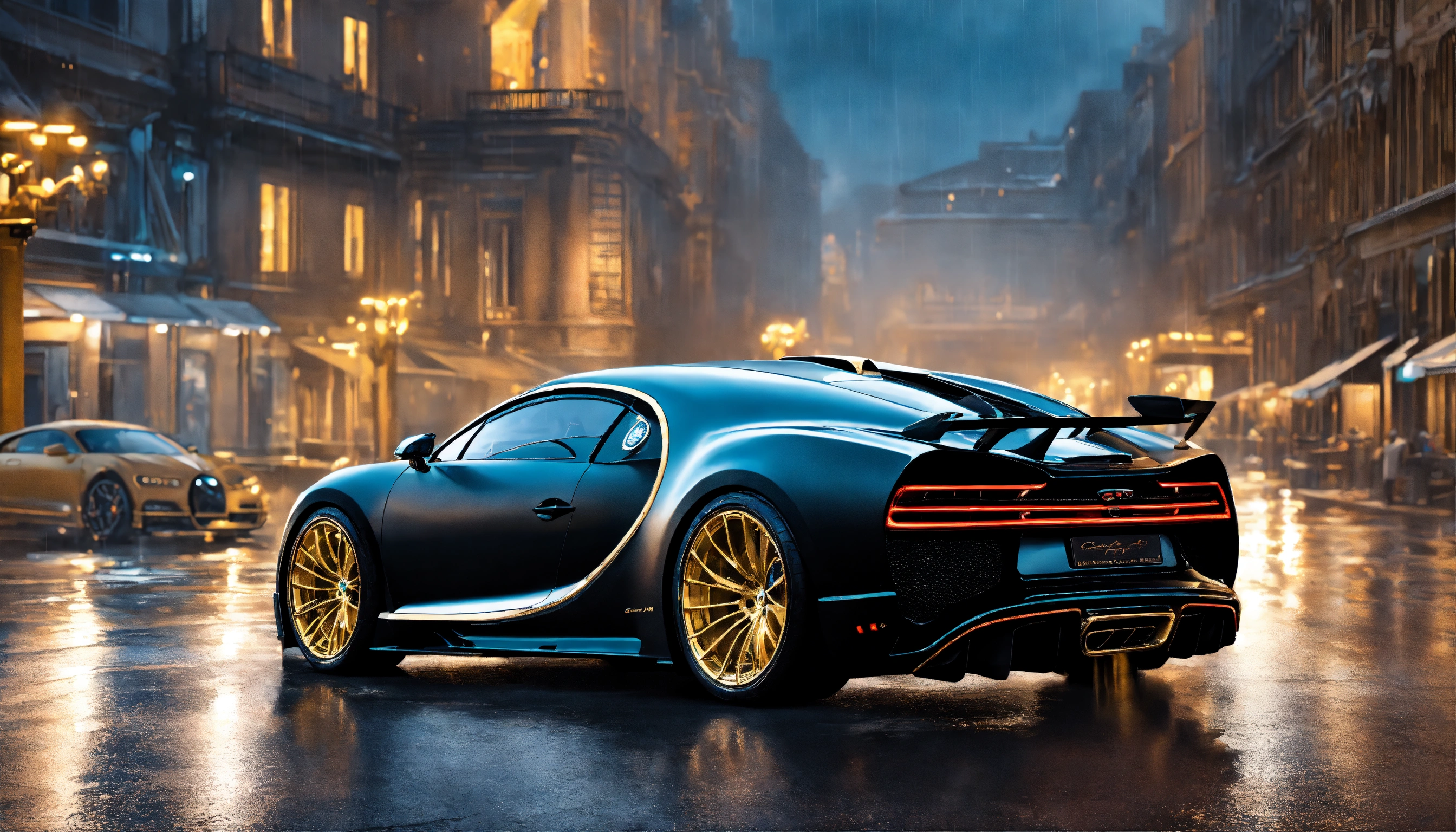 Lexica - Motion art, matte black with gold details, highly realistic ...