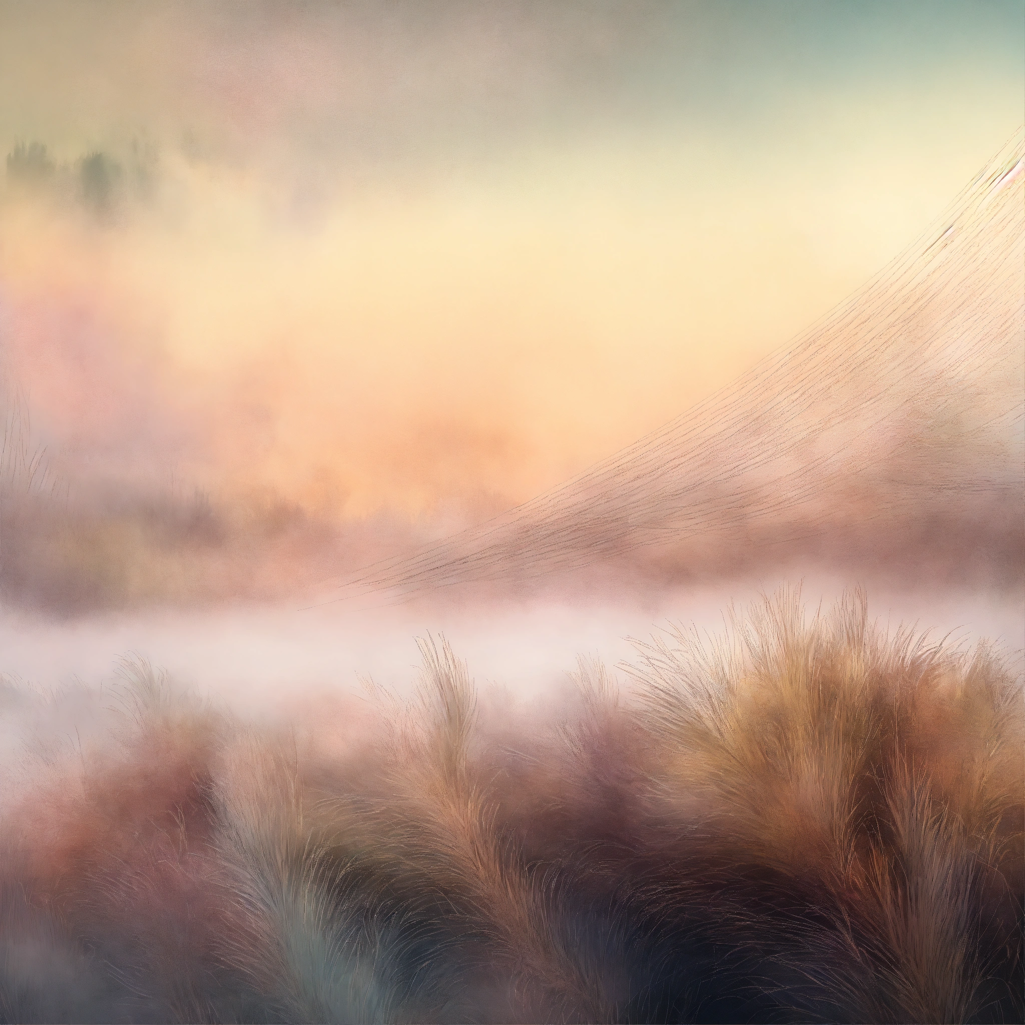 Lexica - Abstract art, hazy, mist, sketched lines floating in a ...