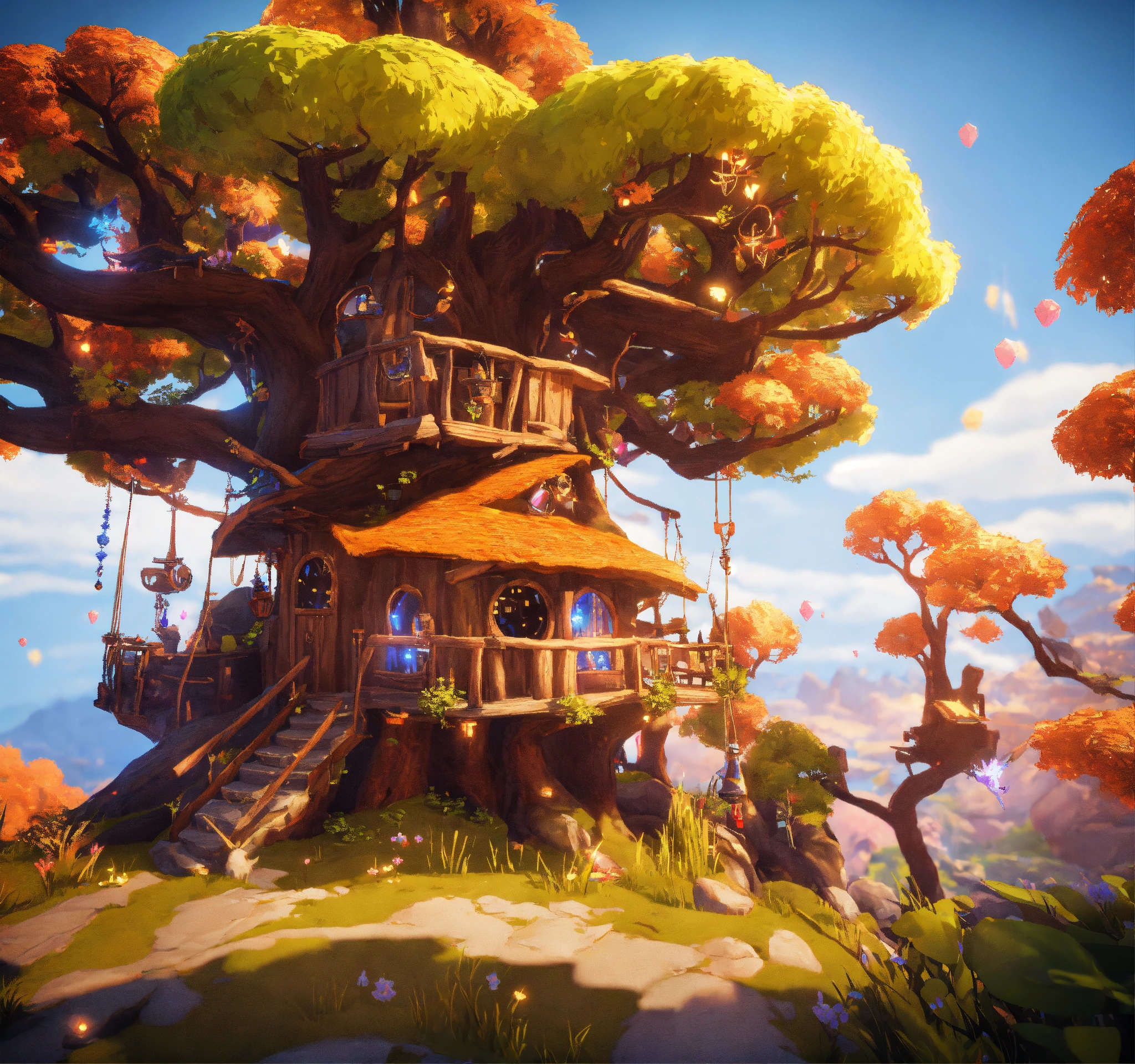 Lexica - MMO game with online players. treehouse. Ori. game. magical ...