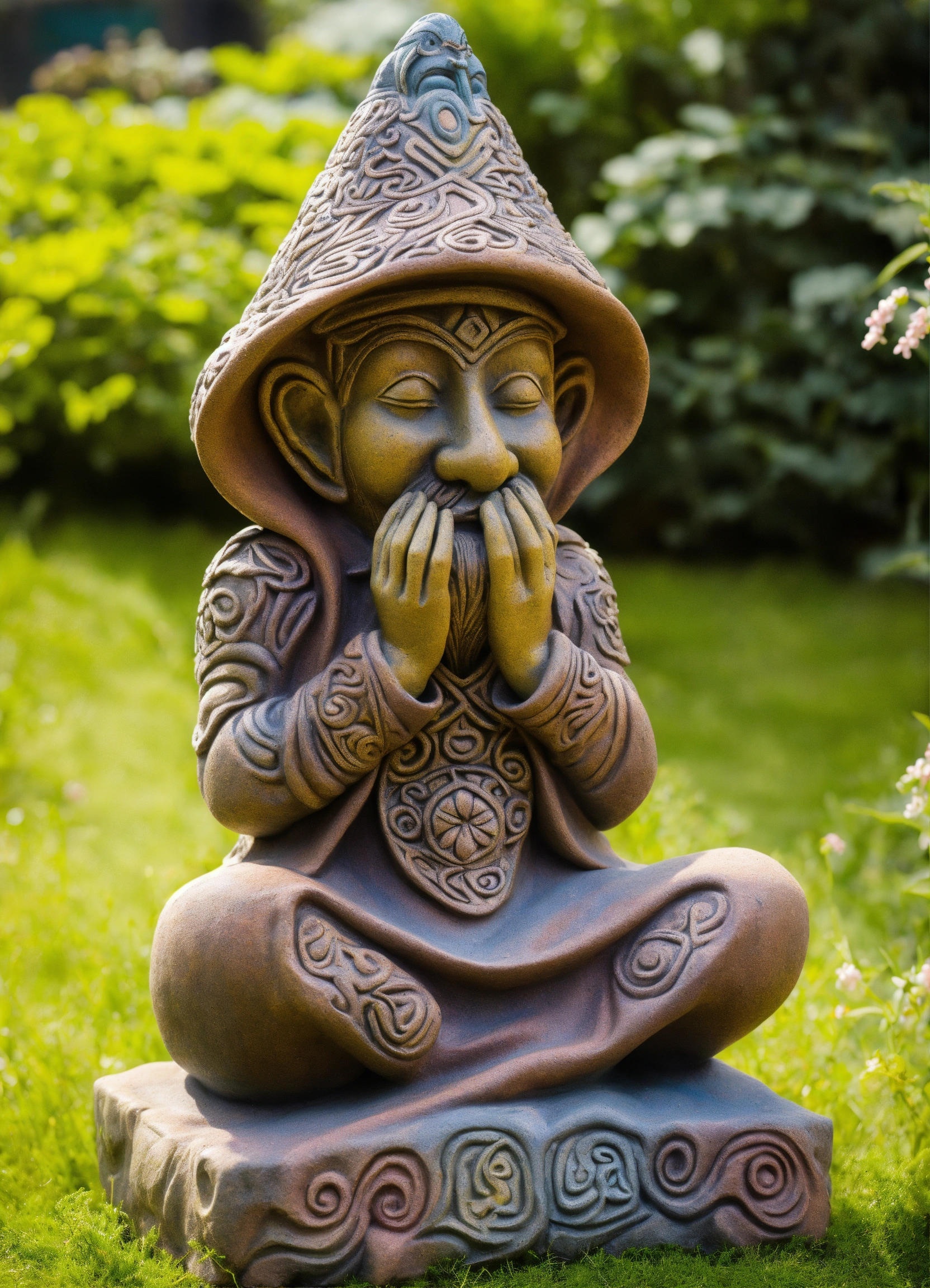 Lexica - An ancient stone hand made meditative hooded gnome totem style ...
