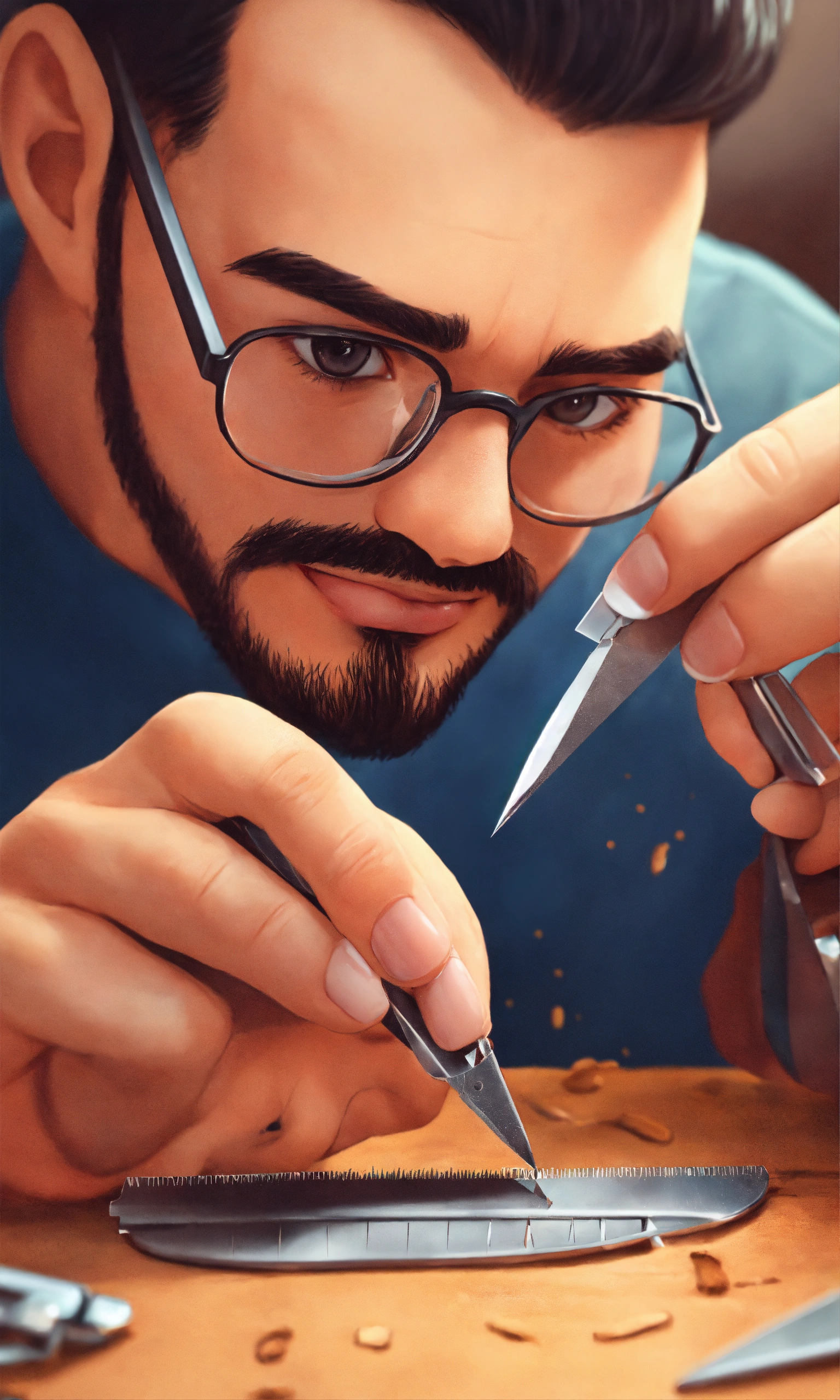 Lexica - A man cutting his nail, close up photo of nail cutting, using ...
