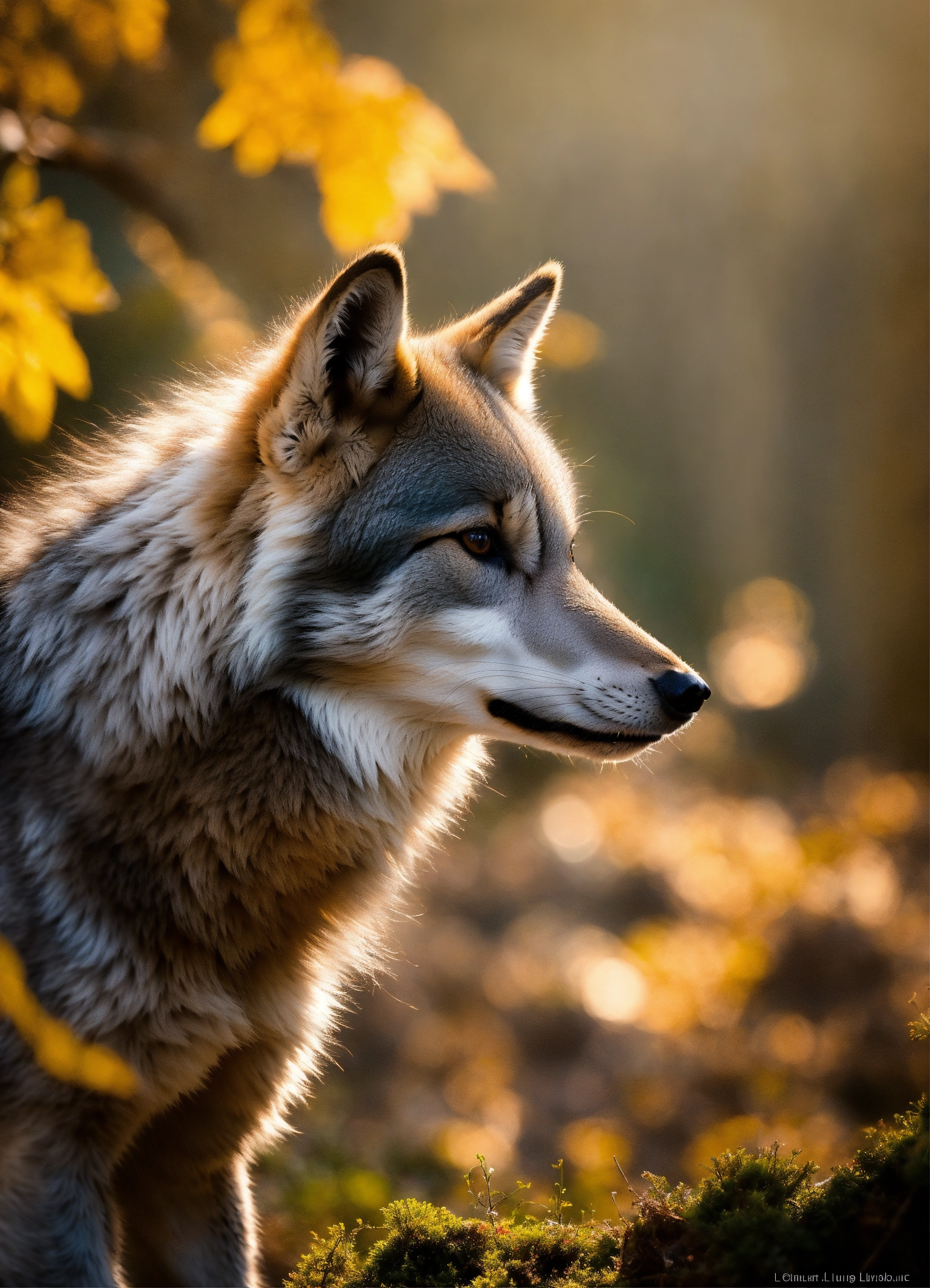 Lexica - Un petit loup trop mignon dans une ambiance magique avec des ...