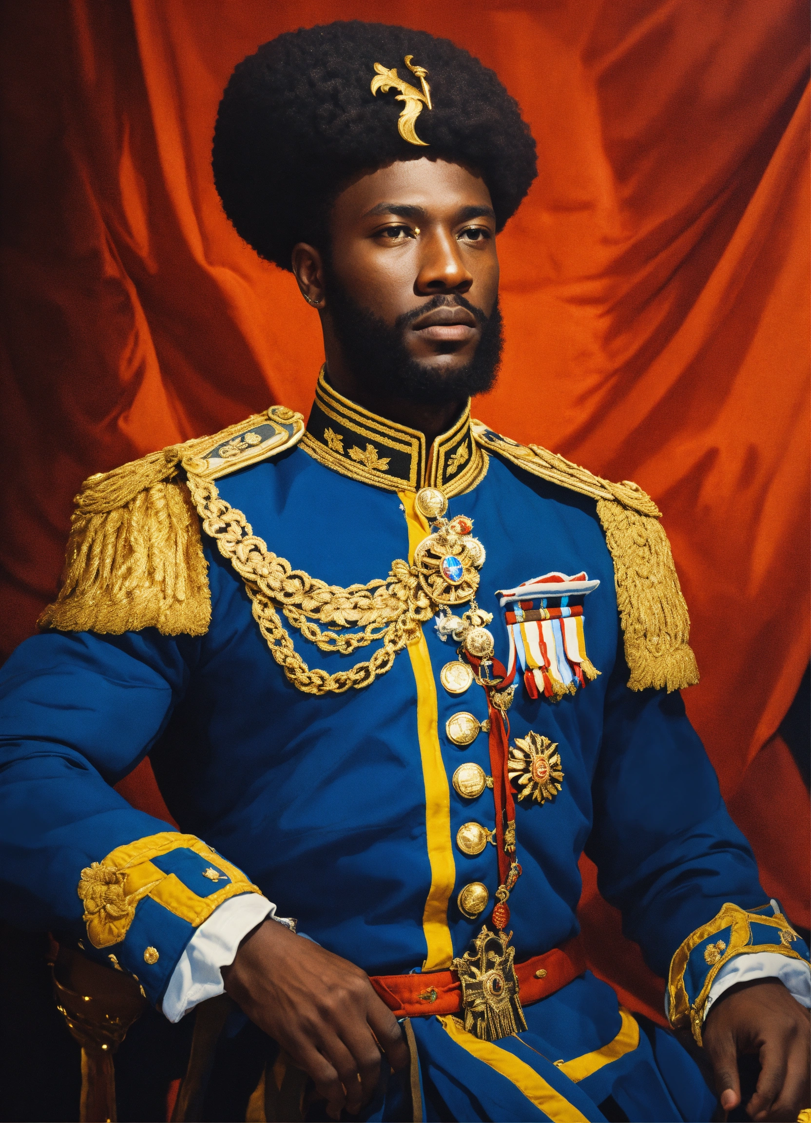 Lexica - A black king david in military uniform