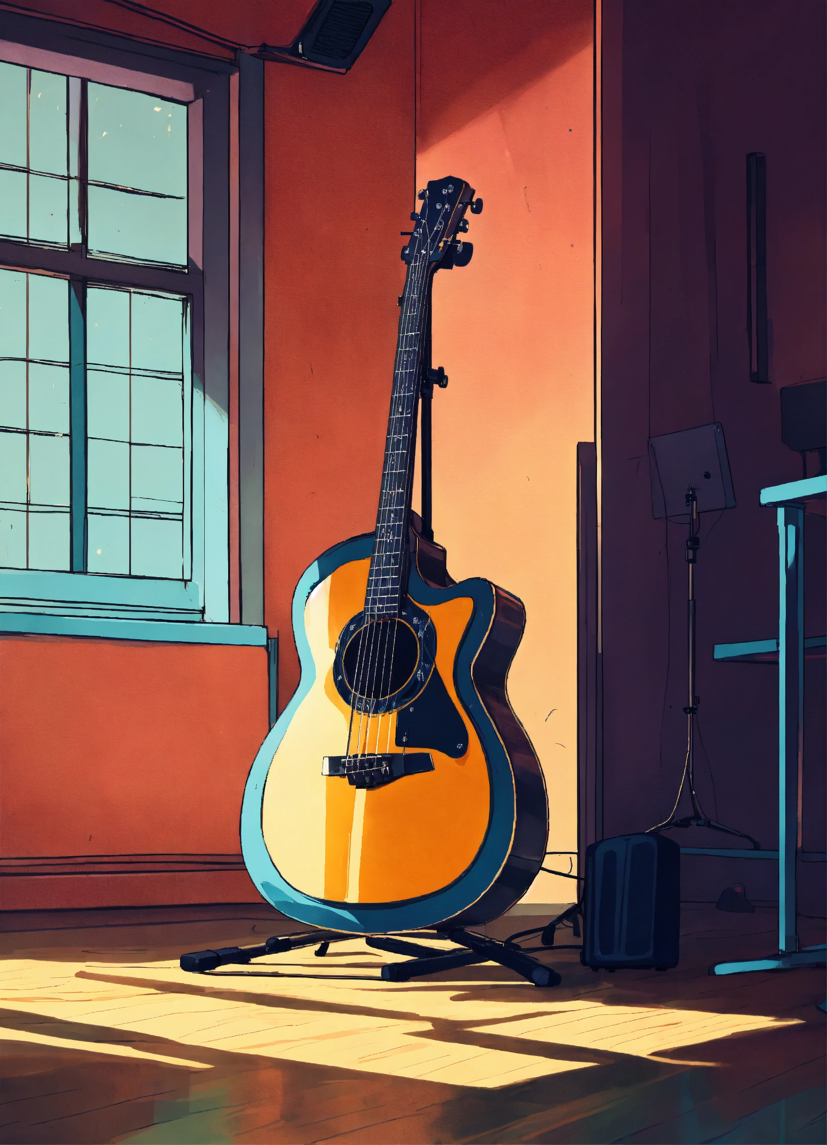 Lexica - Low quality liminal space empty band room lonely nostalgic ...