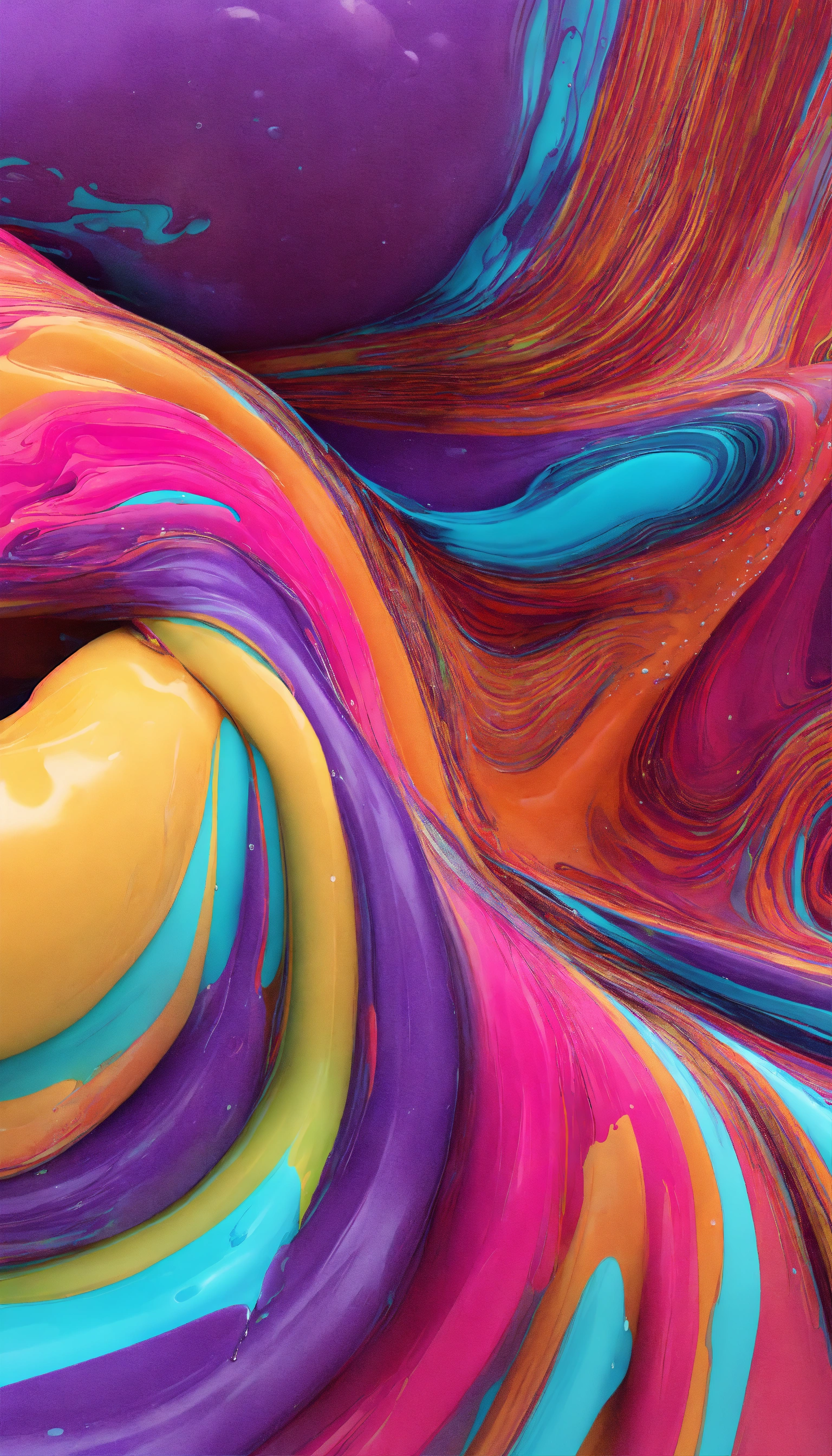 Lexica - 3d designs drippy colour splash fluracent colours