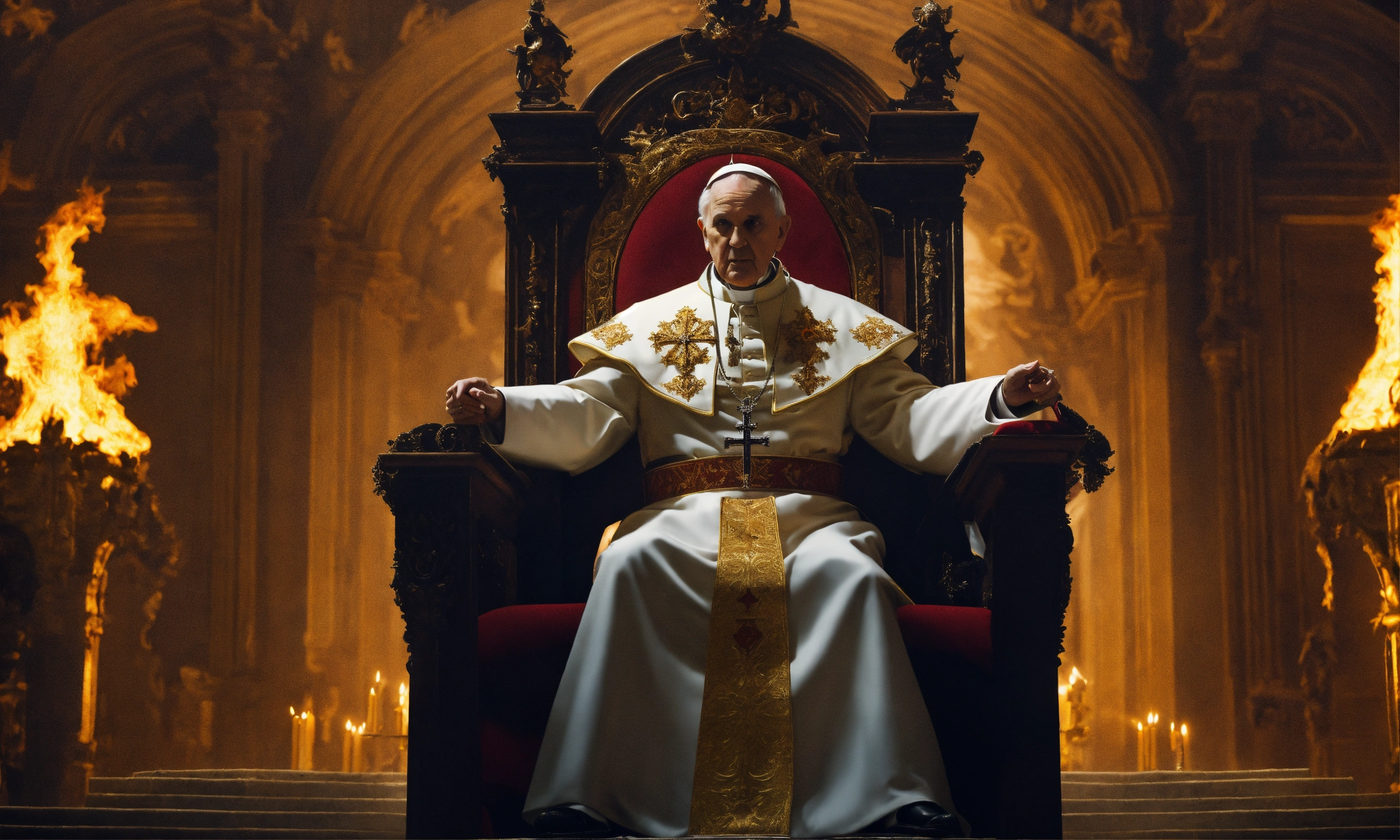 Lexica - Evil demonic pope in the vatican chair, angelic demon hybrid ...