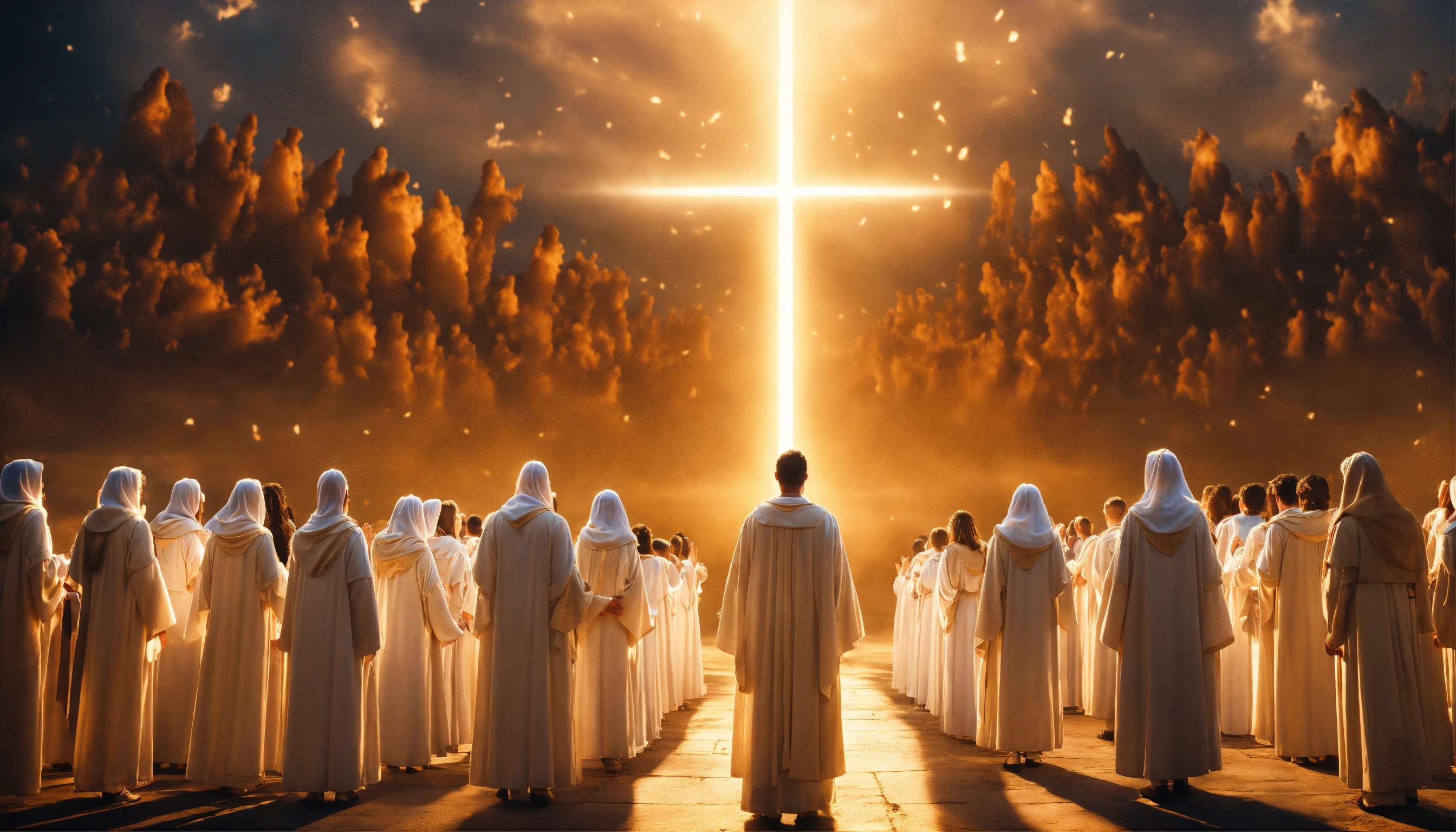 Lexica - All Saints' Days. angels in heaven, men of women of God with ...