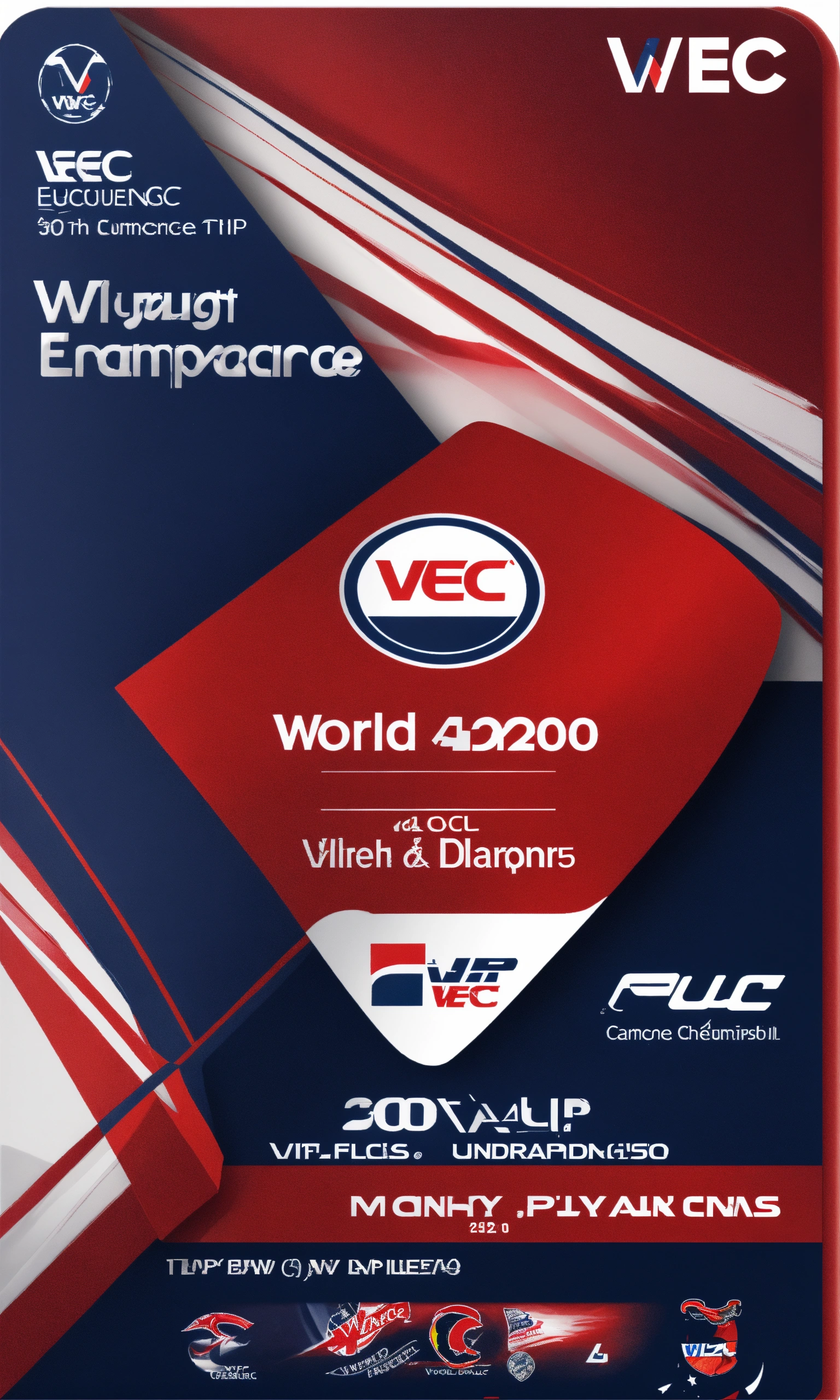 Lexica - WEC World endurance championship card VIP ID pass, red white ...
