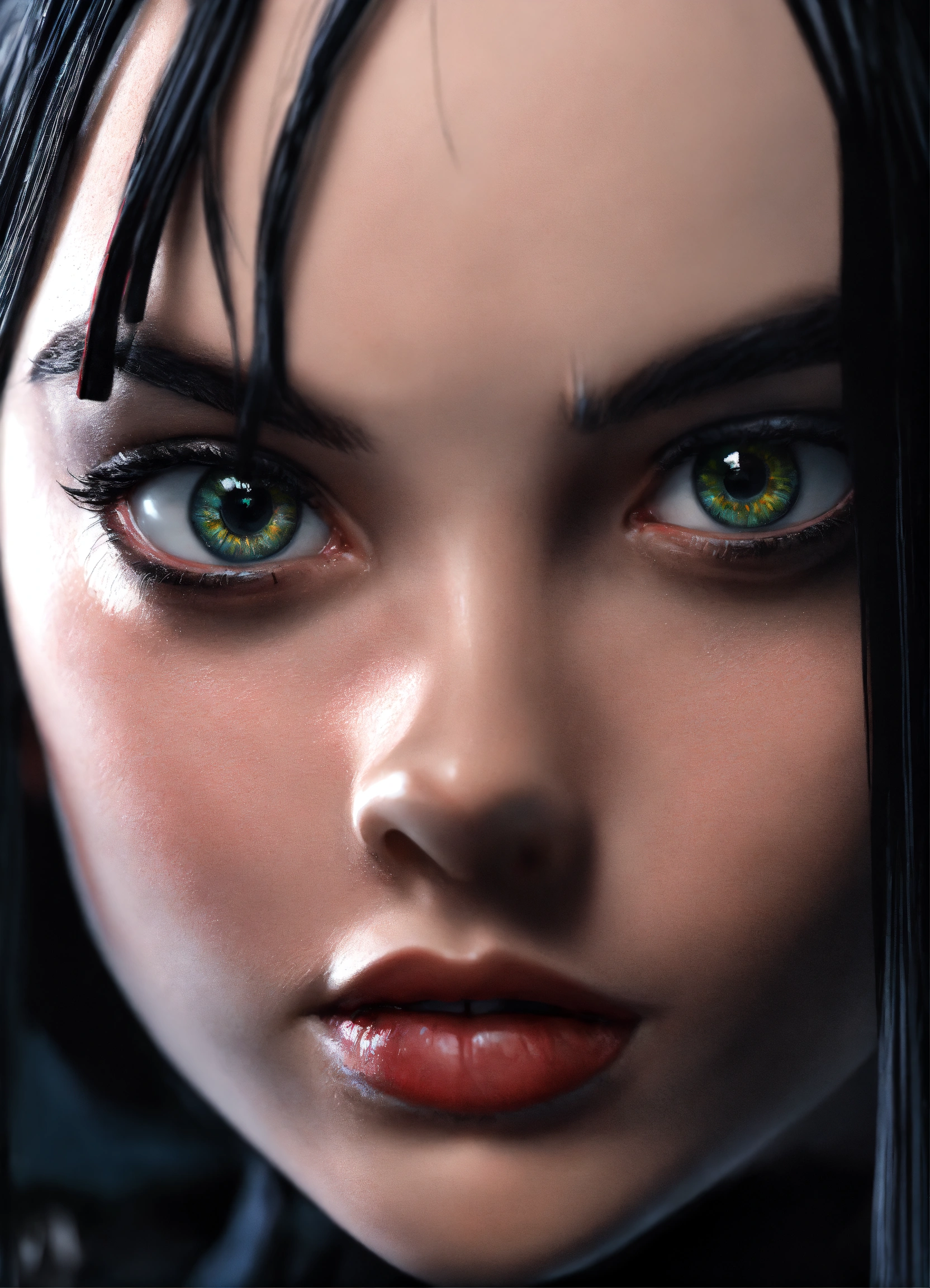 Lexica - Photorealistic, close up, wednesday addams, extreme closeup ...