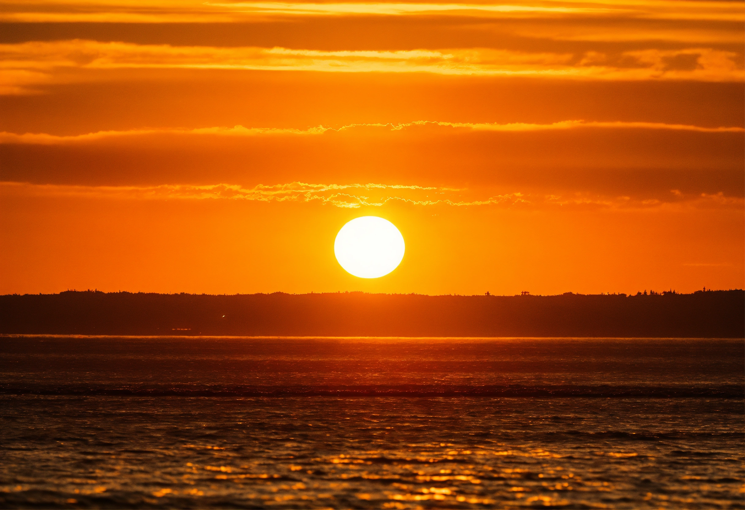 Lexica - Golden sunset. horizon. the sun is massive. super zoom in on ...