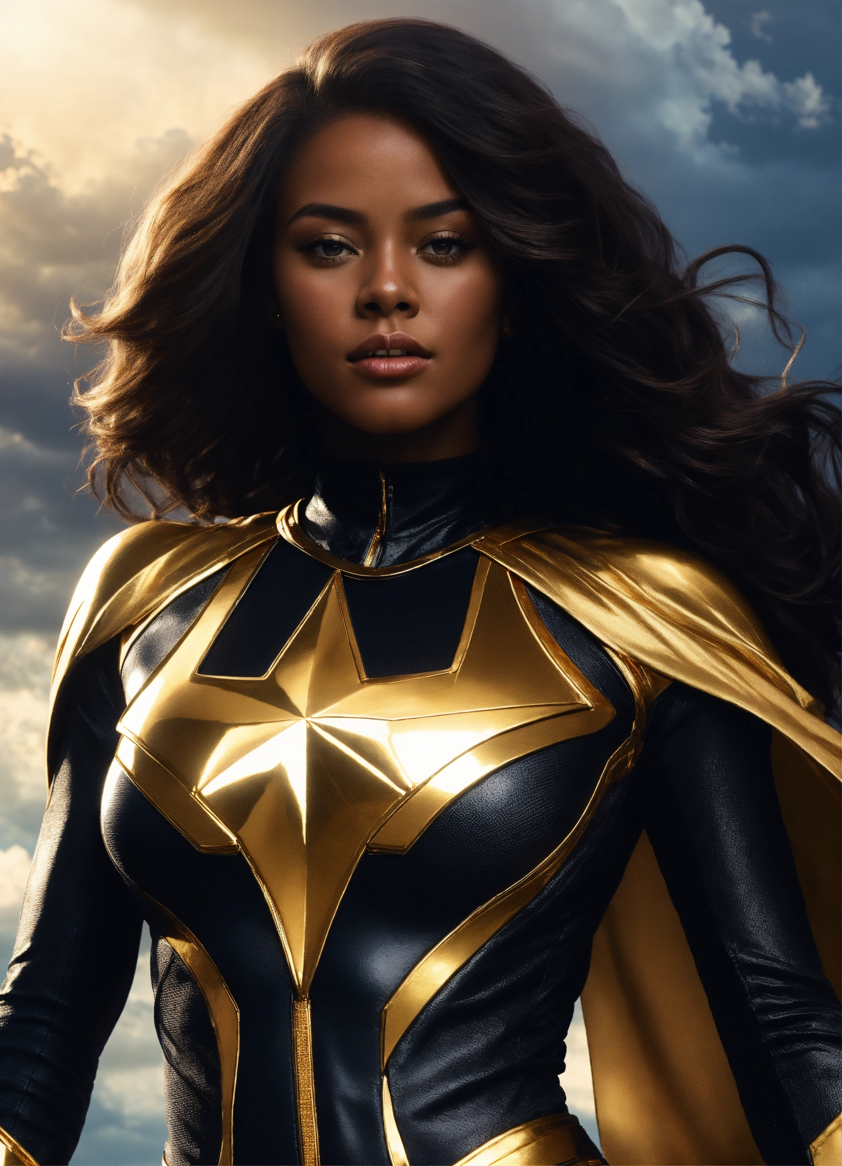 Lexica - Black hero, Beautiful black super hero girl dark brown skin ...