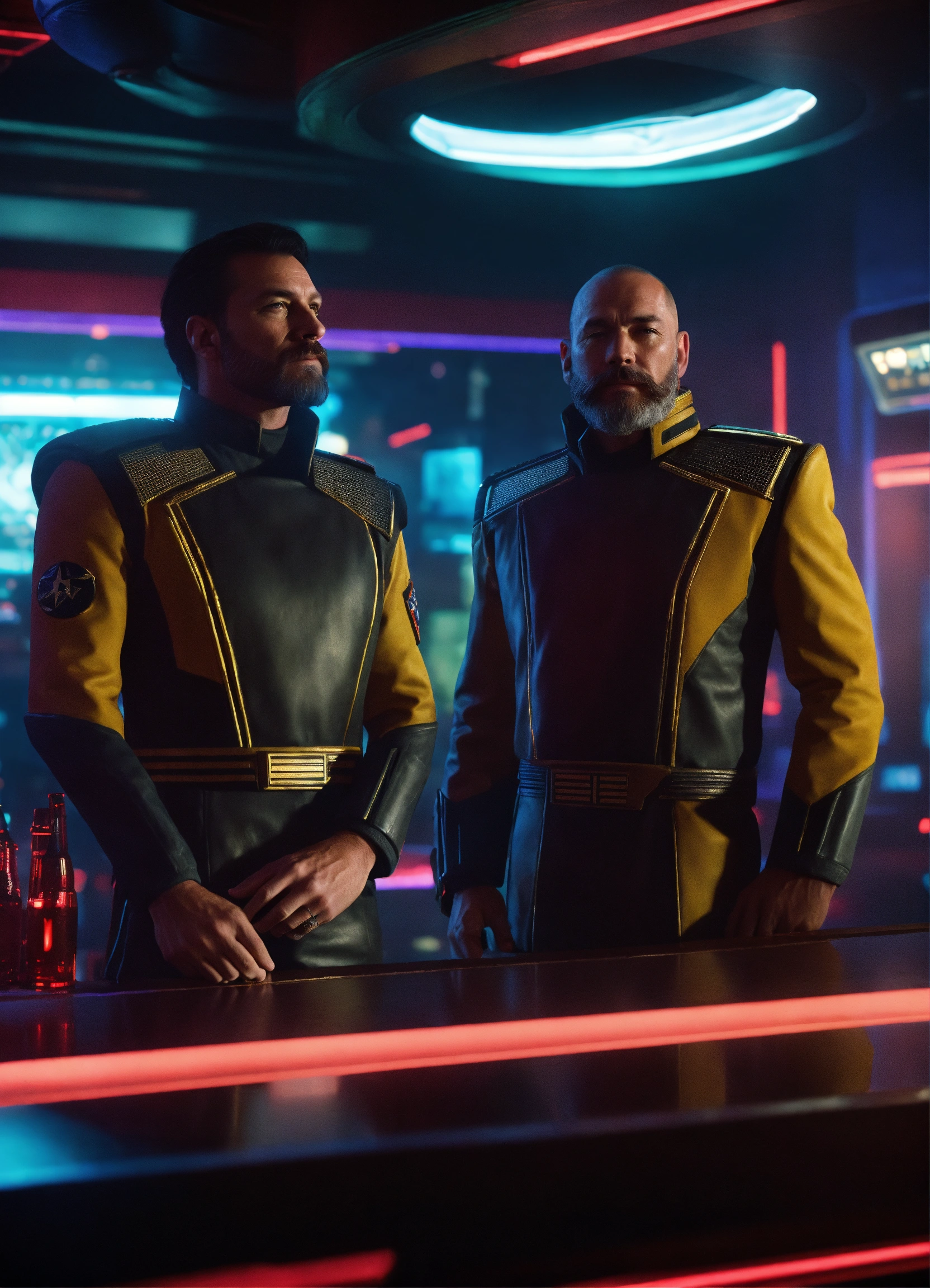 Lexica - White male starfleet officer with black hair and 50 year old ...