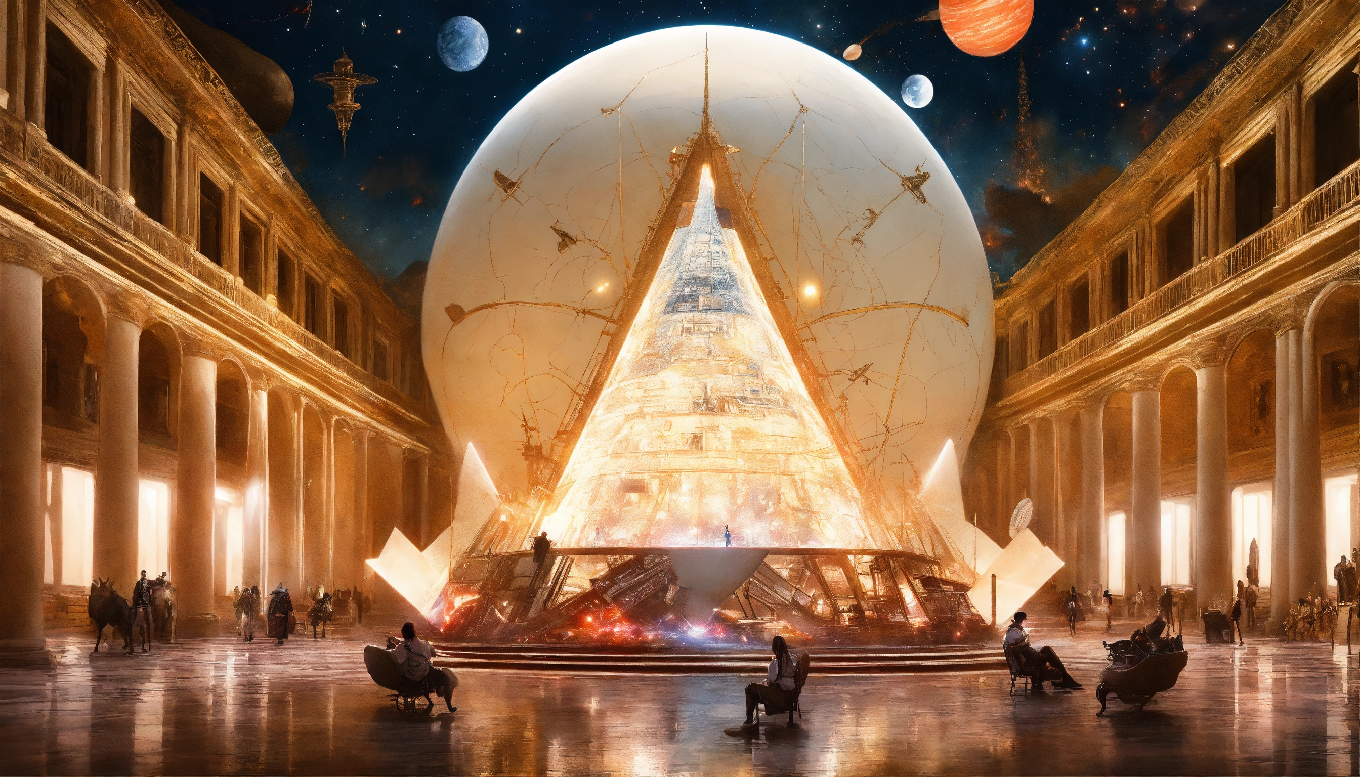 Lexica - Large landscape Photography, a large futuristic white marble ...