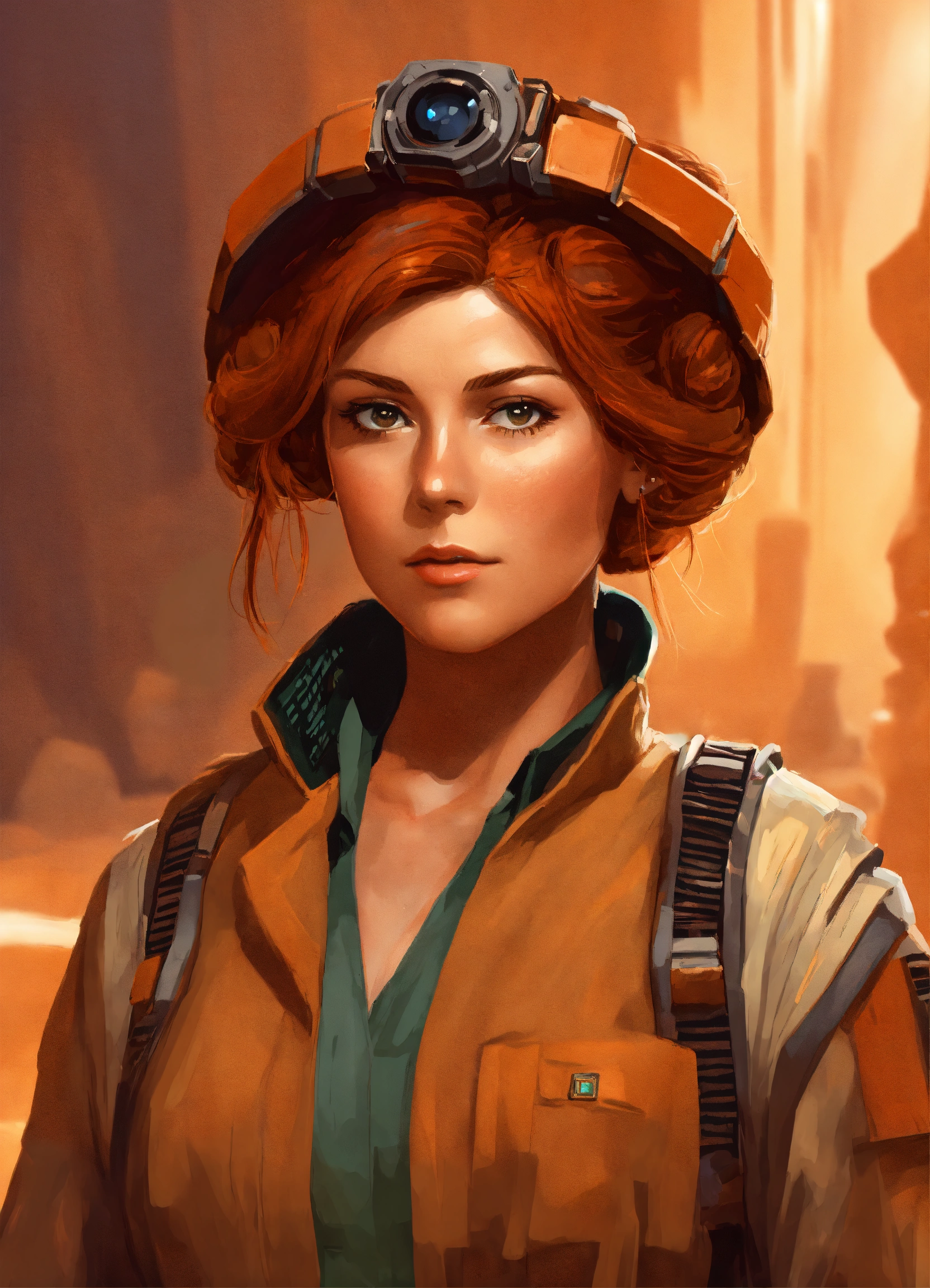 Lexica - A digital art portrait of a Star Wars archaeologist woman with ...